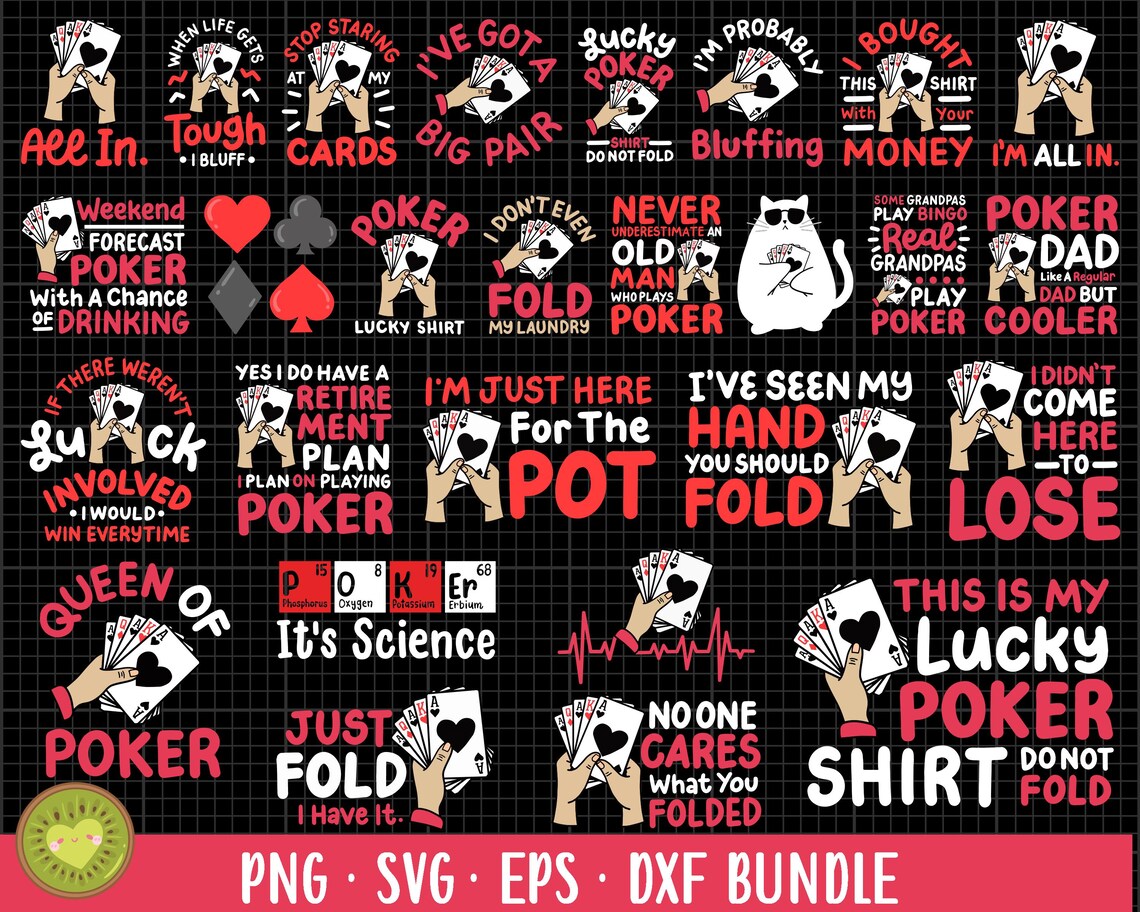 Poker Png Poker Svg Poker Png Bundle Sublimination Free Commercial Use ...