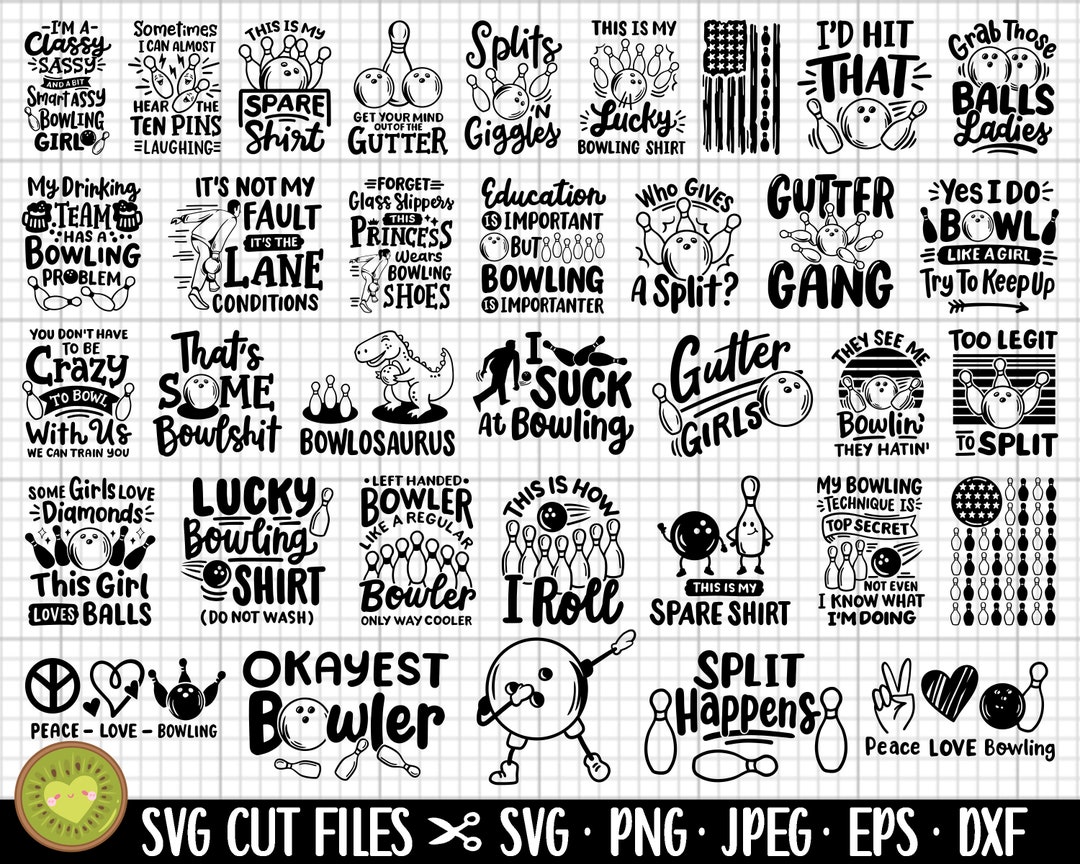 Bowling Svg Bundle Bowling Png Bundle Bowler Svg Png Cut Files Cricut ...
