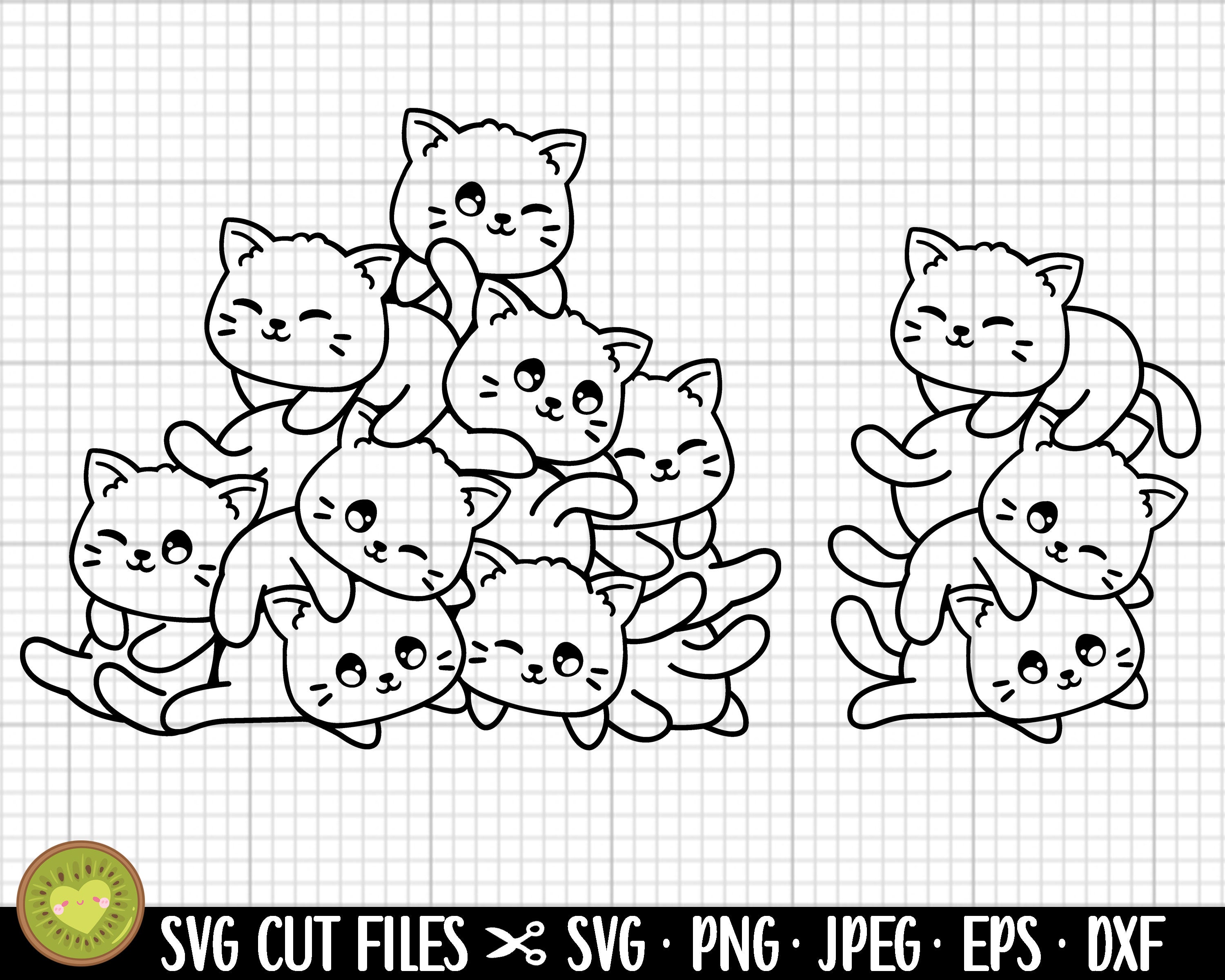 Cat Stack Svg Meowtain Svg Png Clipart Vector Commercial Use - Etsy