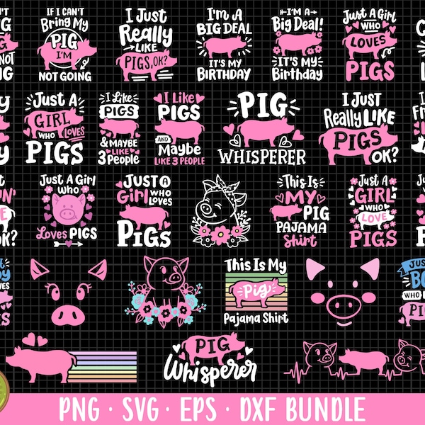 Pig Svg - Etsy