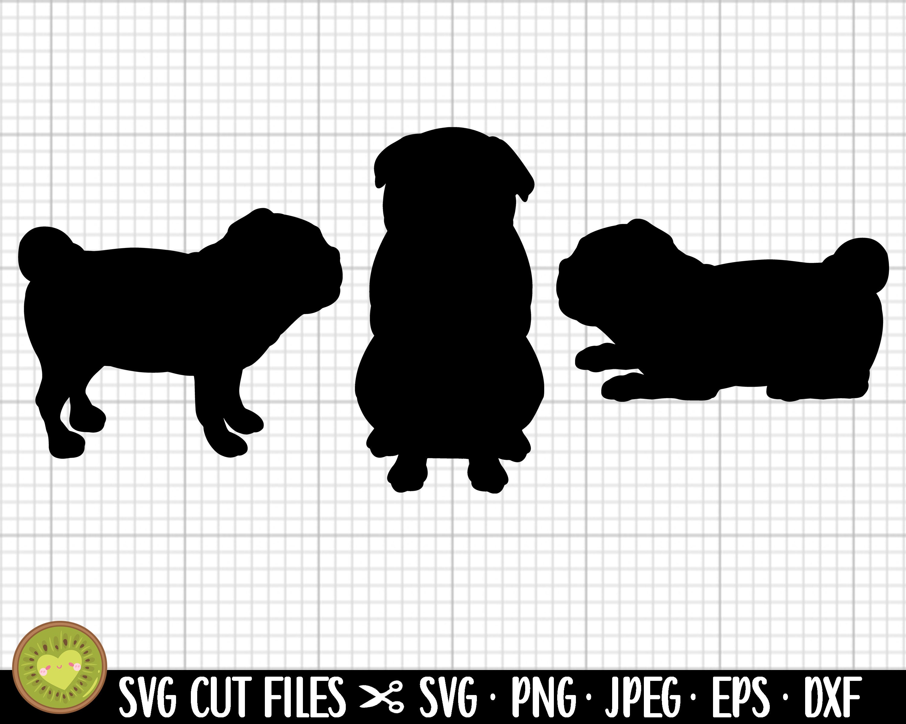 Pug Dog Svg Bundle Pug Png Bundle Pug Dog Silhouette Clipart Free ...