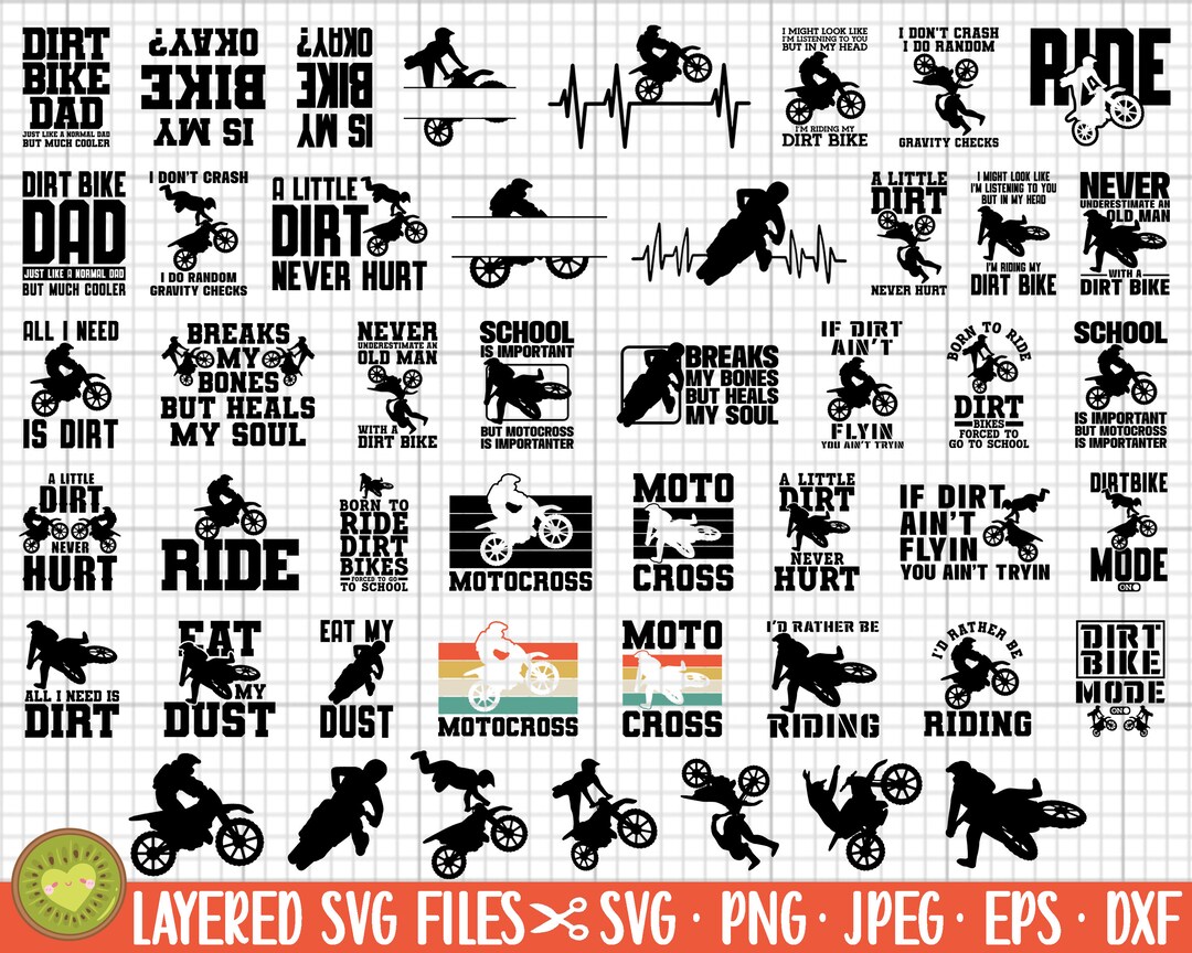 Motocross Svg Bundle Cricut Cut Files Motocross Svg Png Motorcross Svg ...
