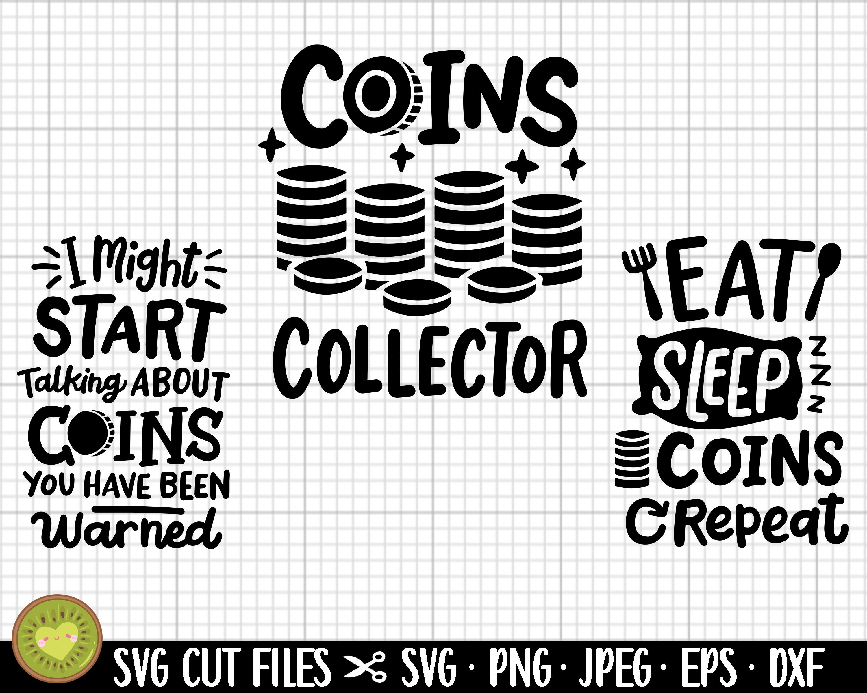 Coin Collector Svg - Etsy