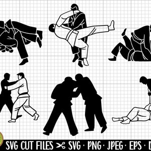 Judoka Svg Judoka Silhouette Judo Svg Bundle Jiu Jitsu Svg Bundle Judo ...