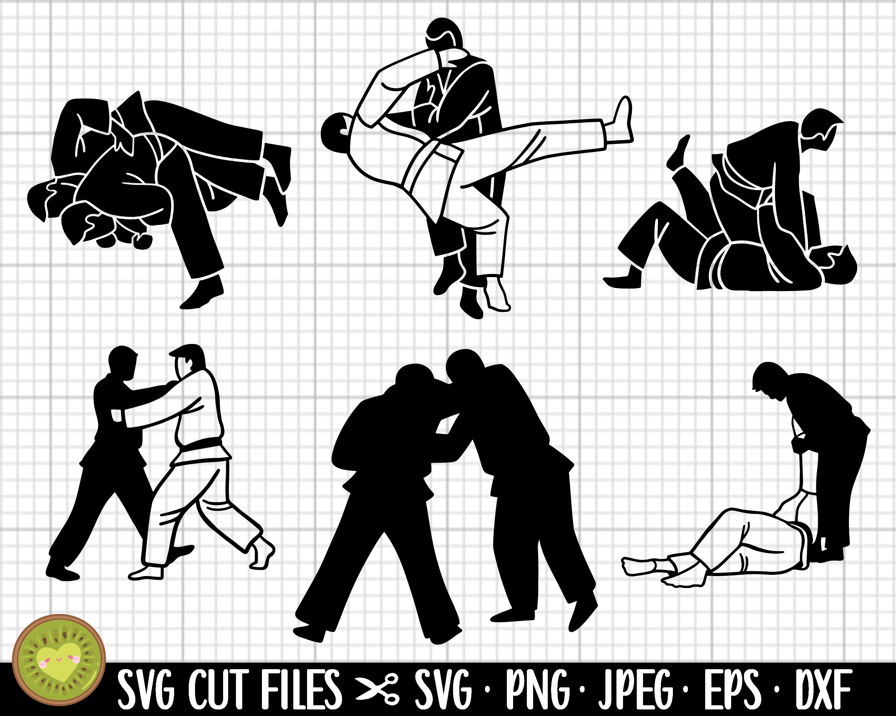 Judoka Svg Judoka Silhouette Judo Svg Bundle Jiu Jitsu Svg Bundle Judo ...