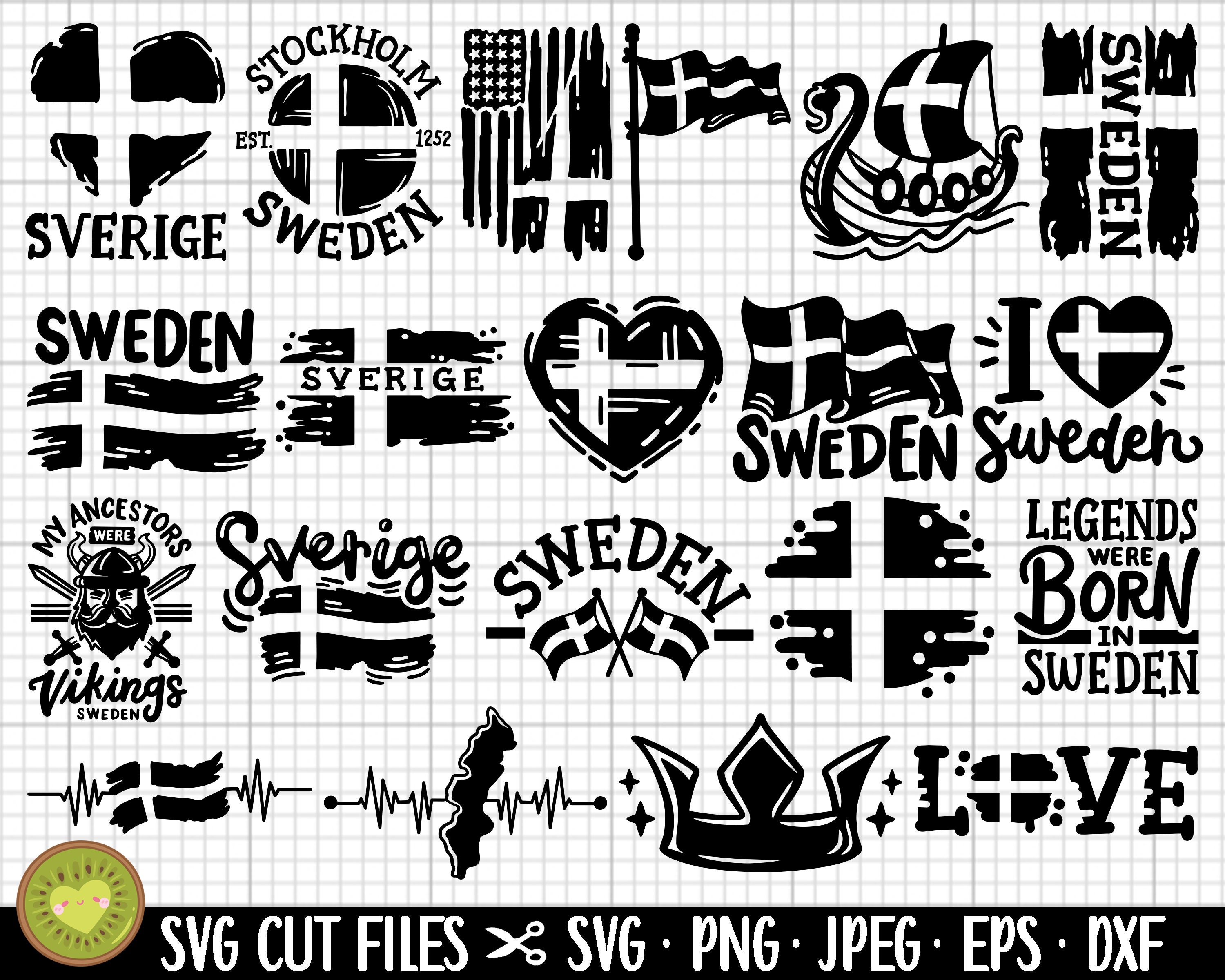 Sweden Svg Bundle Sweden Png Bundle - Etsy