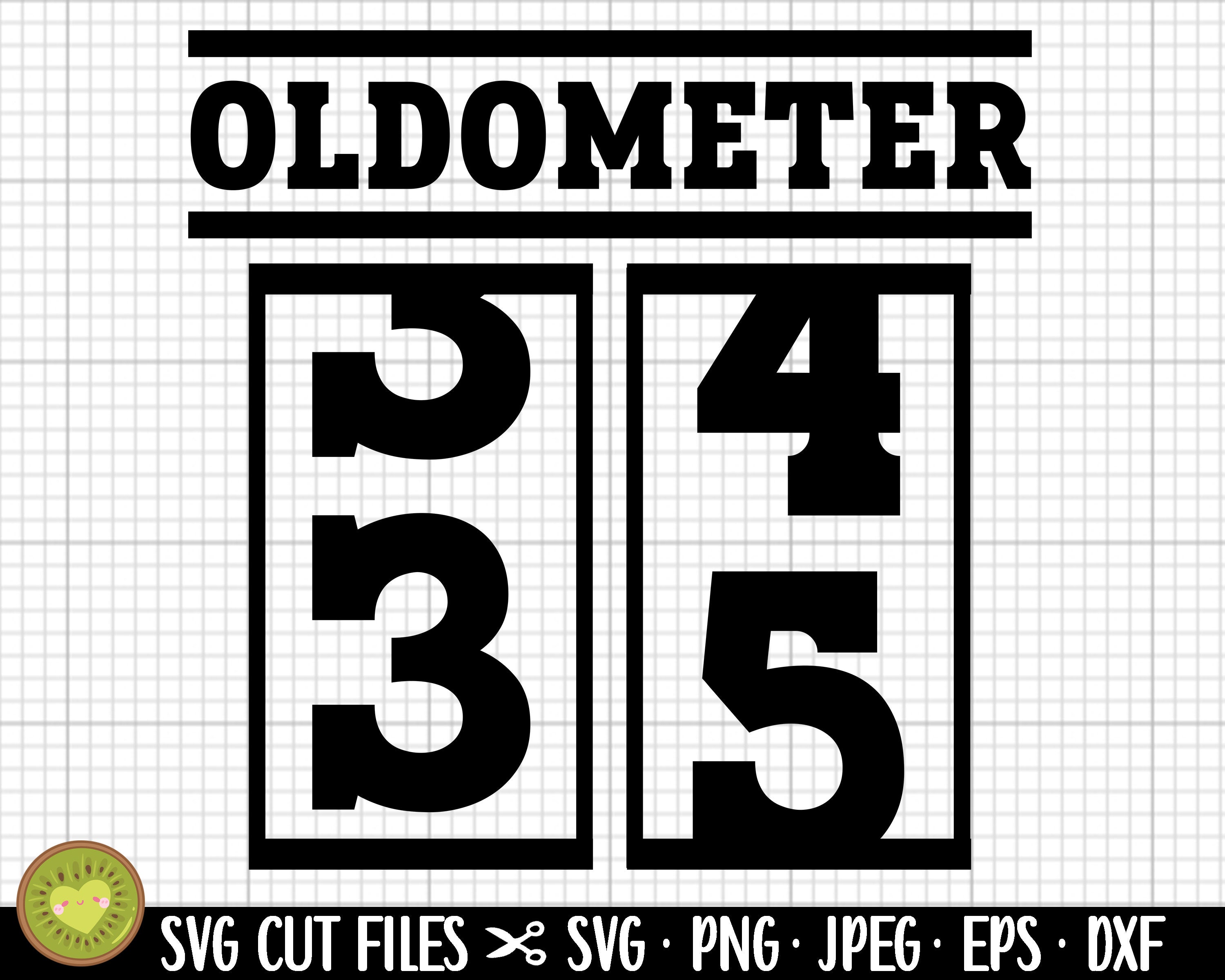 35th Birthday Svg 35 Years Old Svg 35th Birthday Png Oldometer Turning ...