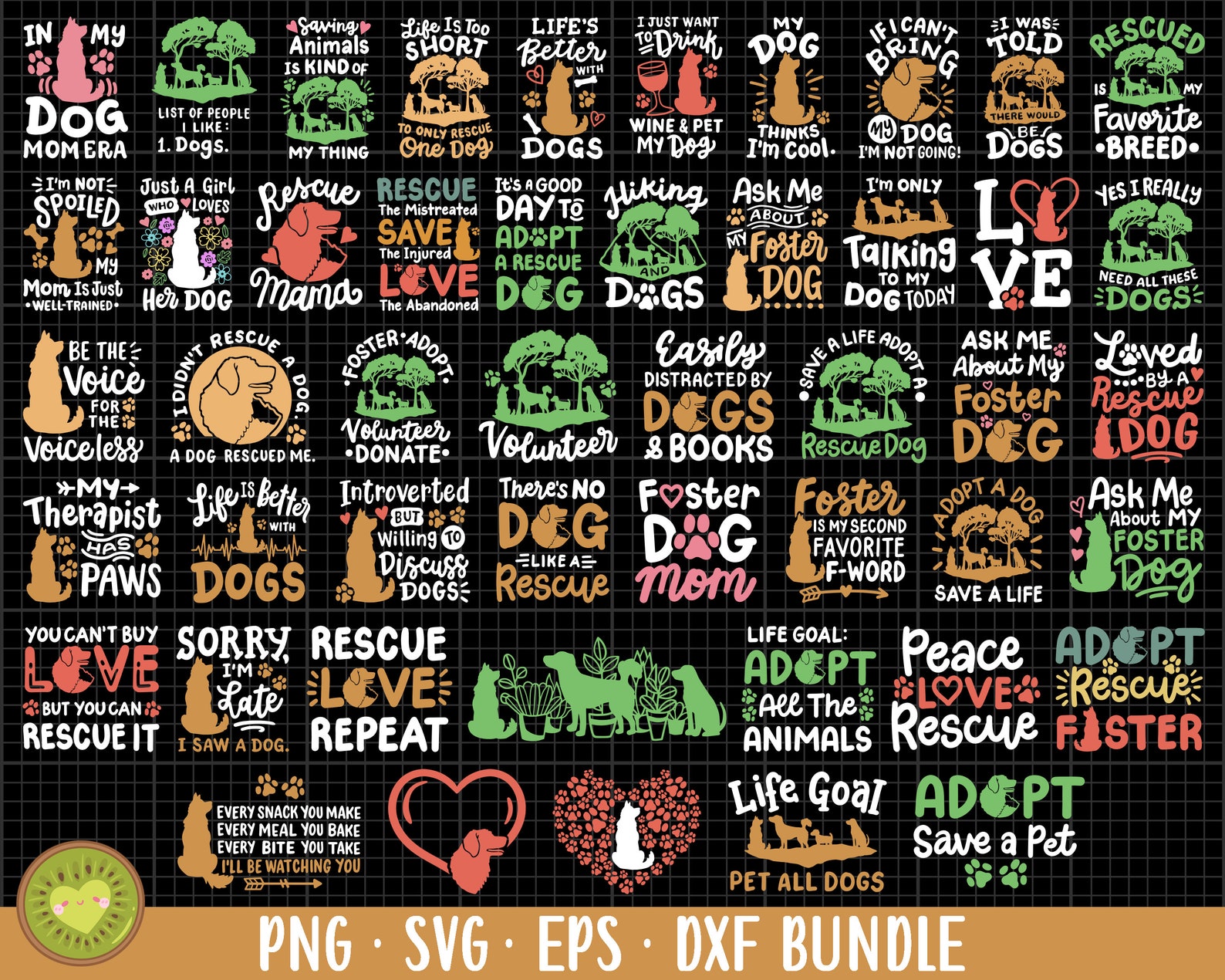 Dog Rescue Png Foster Dog Png Dog Adopt Adoption Shirt Design Bundle ...