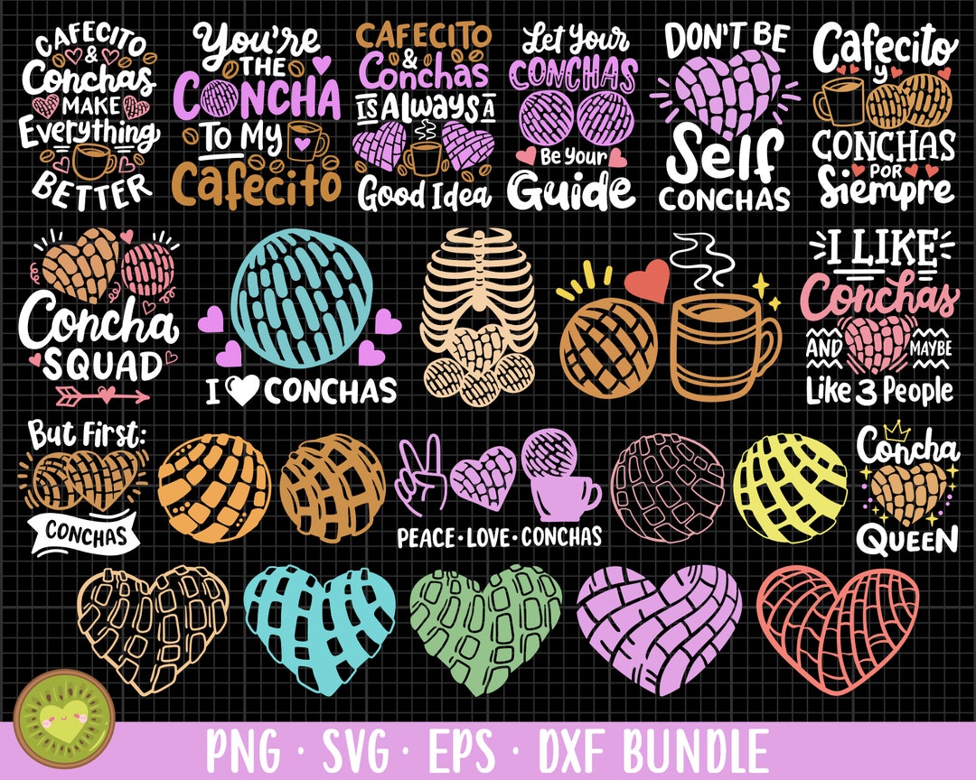 Conchas Png Bundle Sublimination Conchas Svg Bundle Cricut Cut File ...