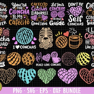 Conchas Png Bundle Sublimination Conchas Svg Bundle Cricut Cut File ...