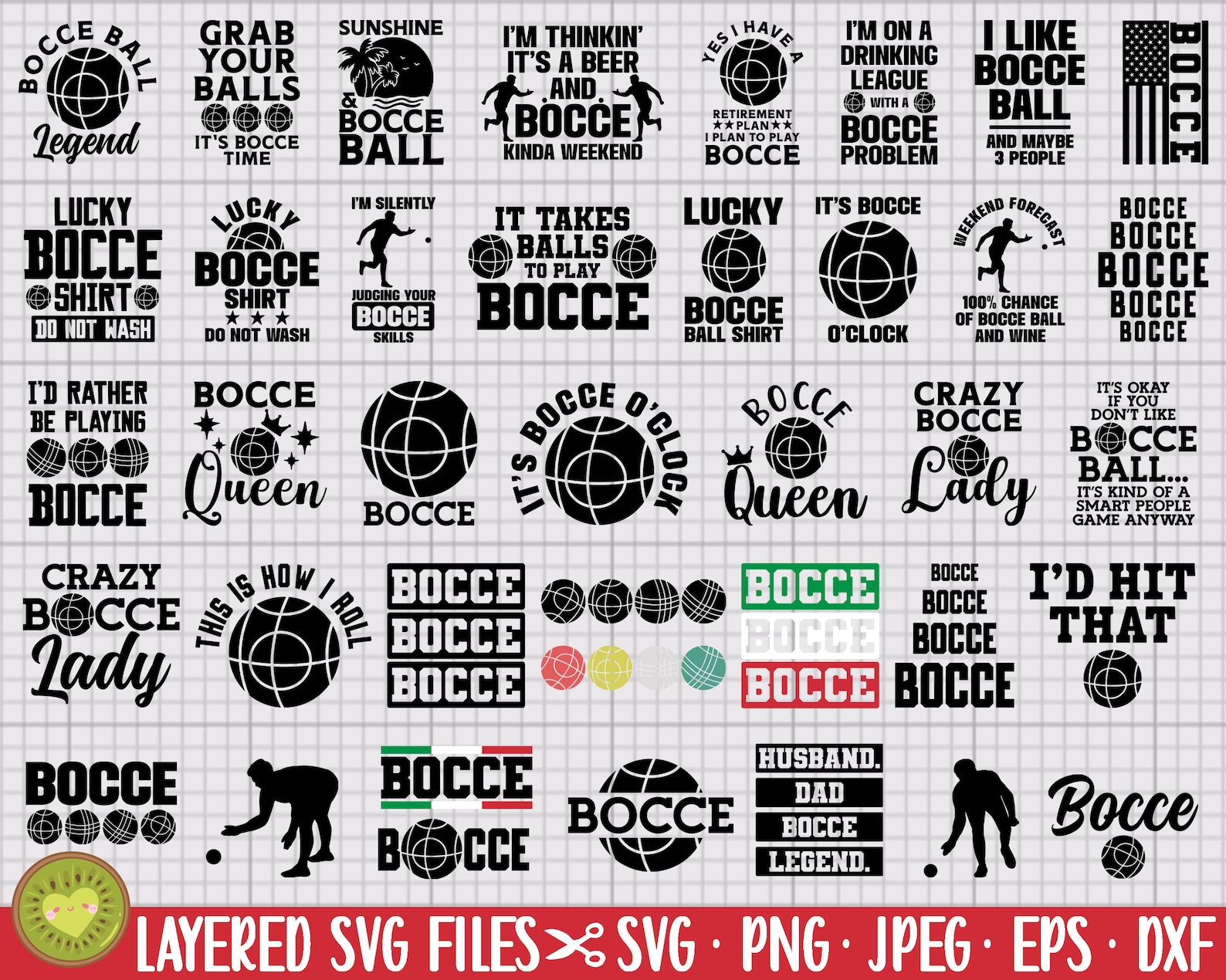 Bocce Svg Bundle Bocce Png Bundle - Etsy