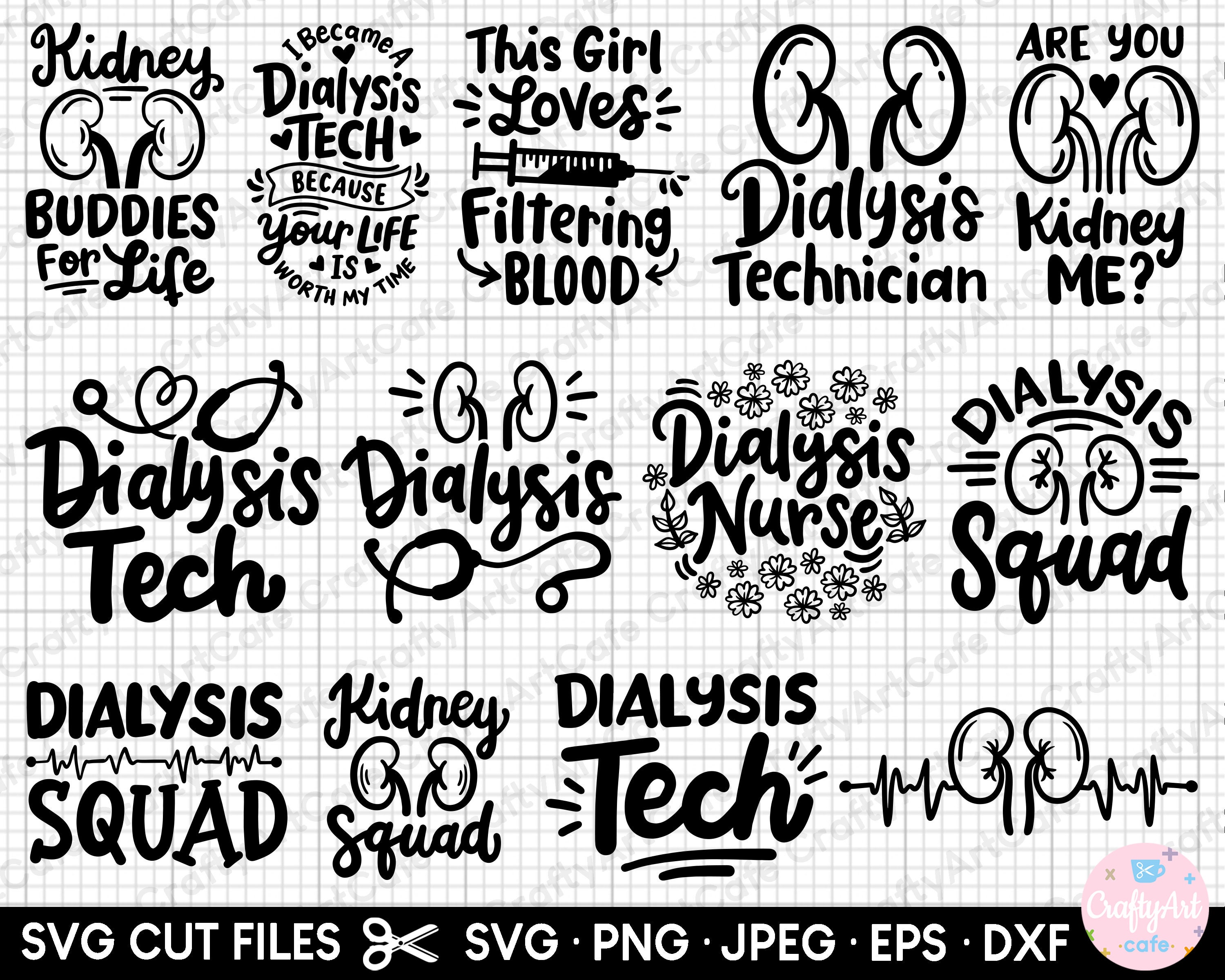 Dialysis Svg Bundle Cricut Png Bundle Dialysis Shirt Design Bundle Eps ...