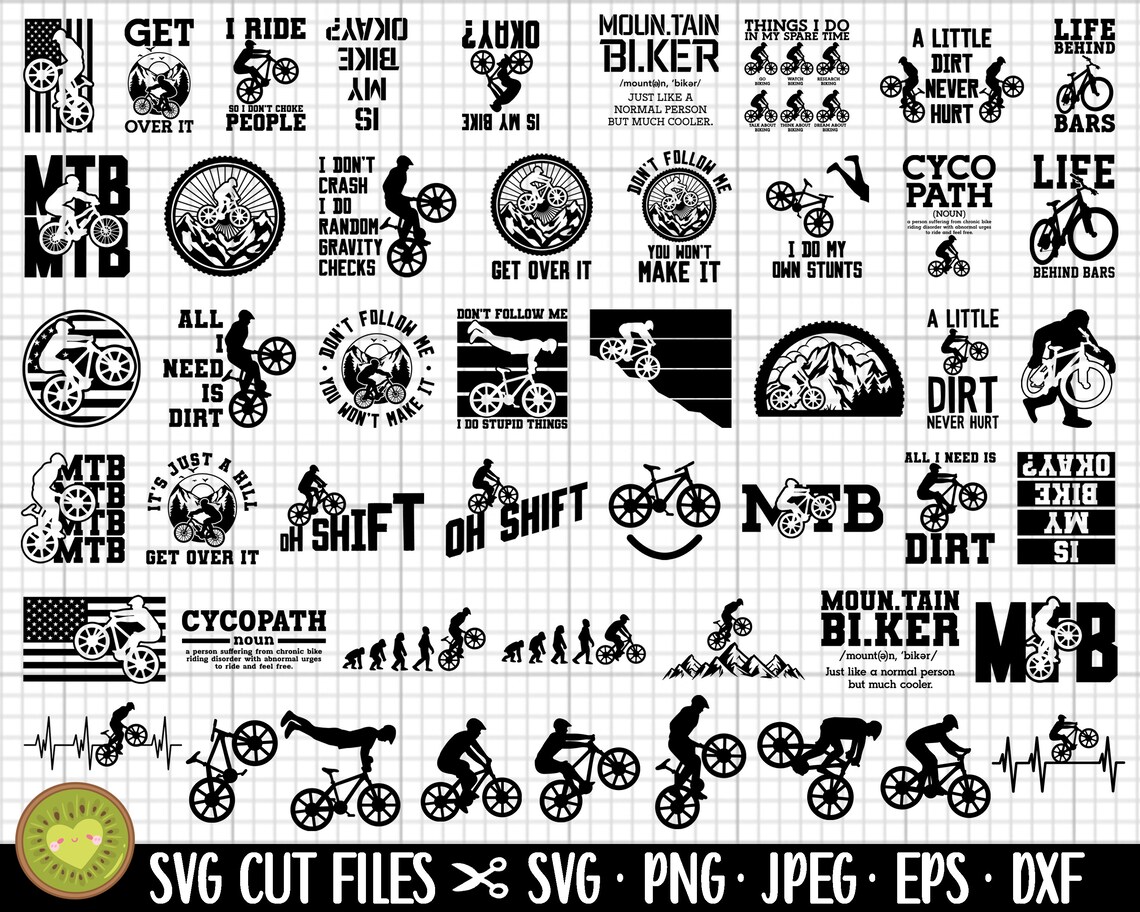 Mtb Svg Cricut Mtb Svg Bundle Mountain Bike Svg Bundle - Etsy