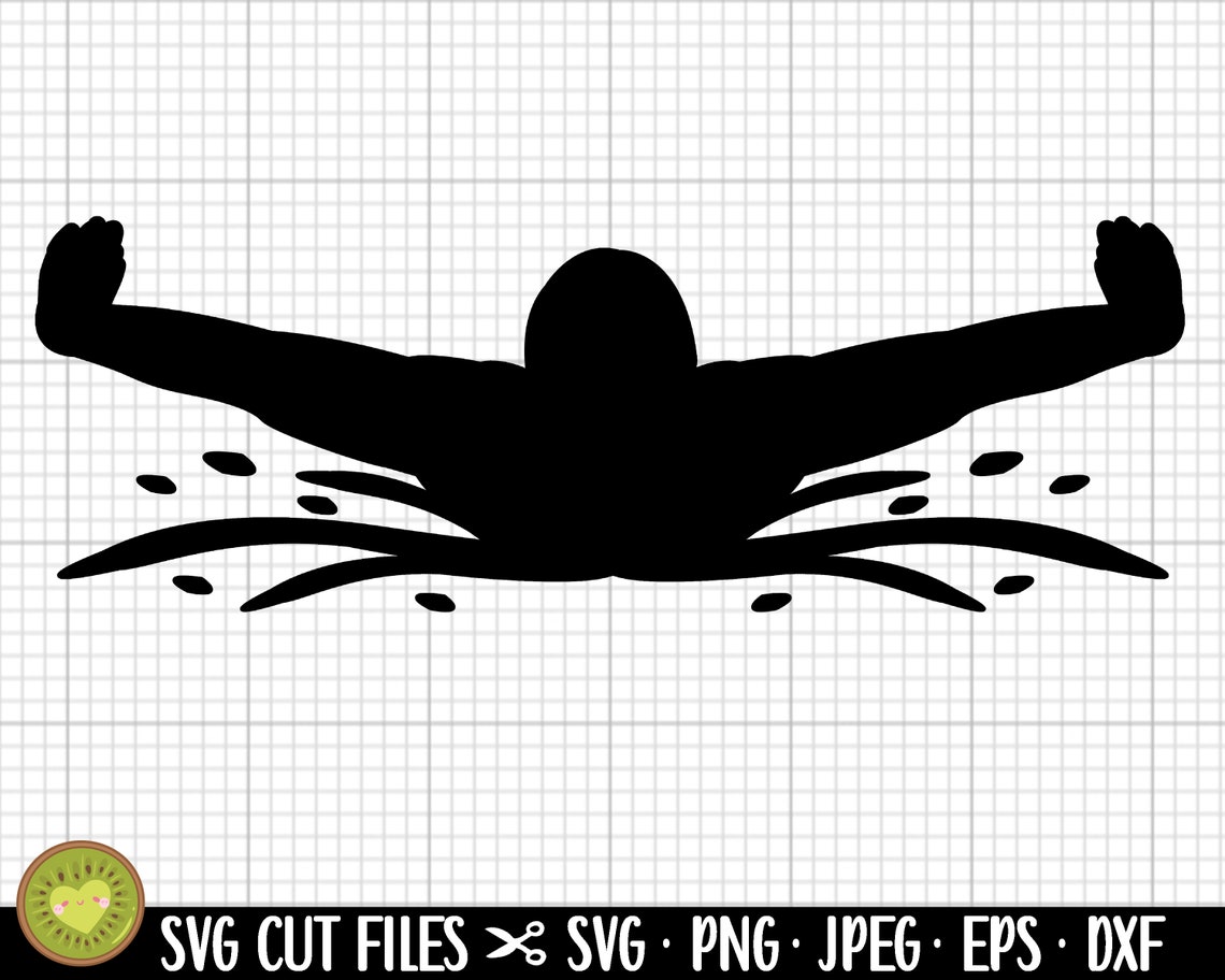 Swimmer Svg Swimmer Png Swimmer Silhouette Swimmer Clipart Commercial ...