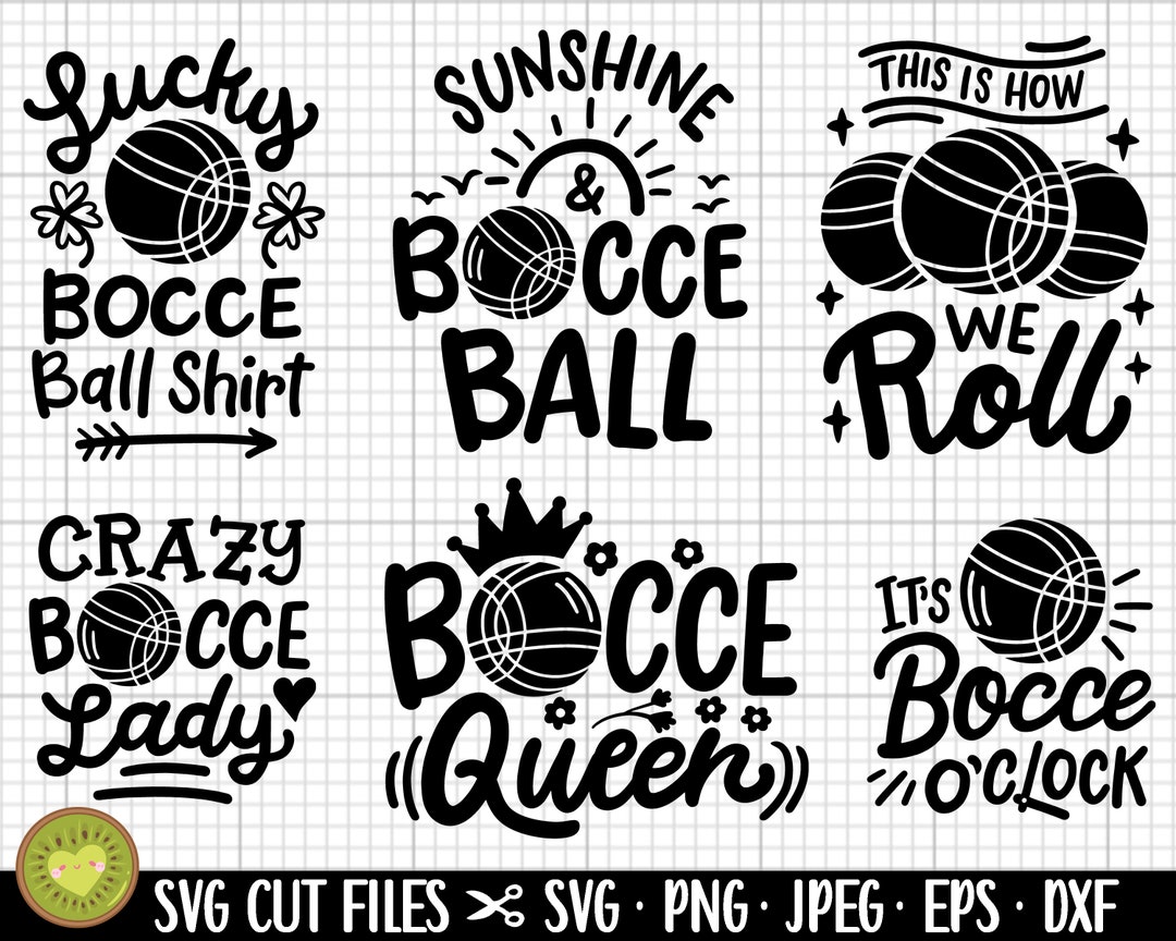 Bocce Svg Bundle Cricut Cut Files Commercial Use Bocce Png Bundle Bocce ...