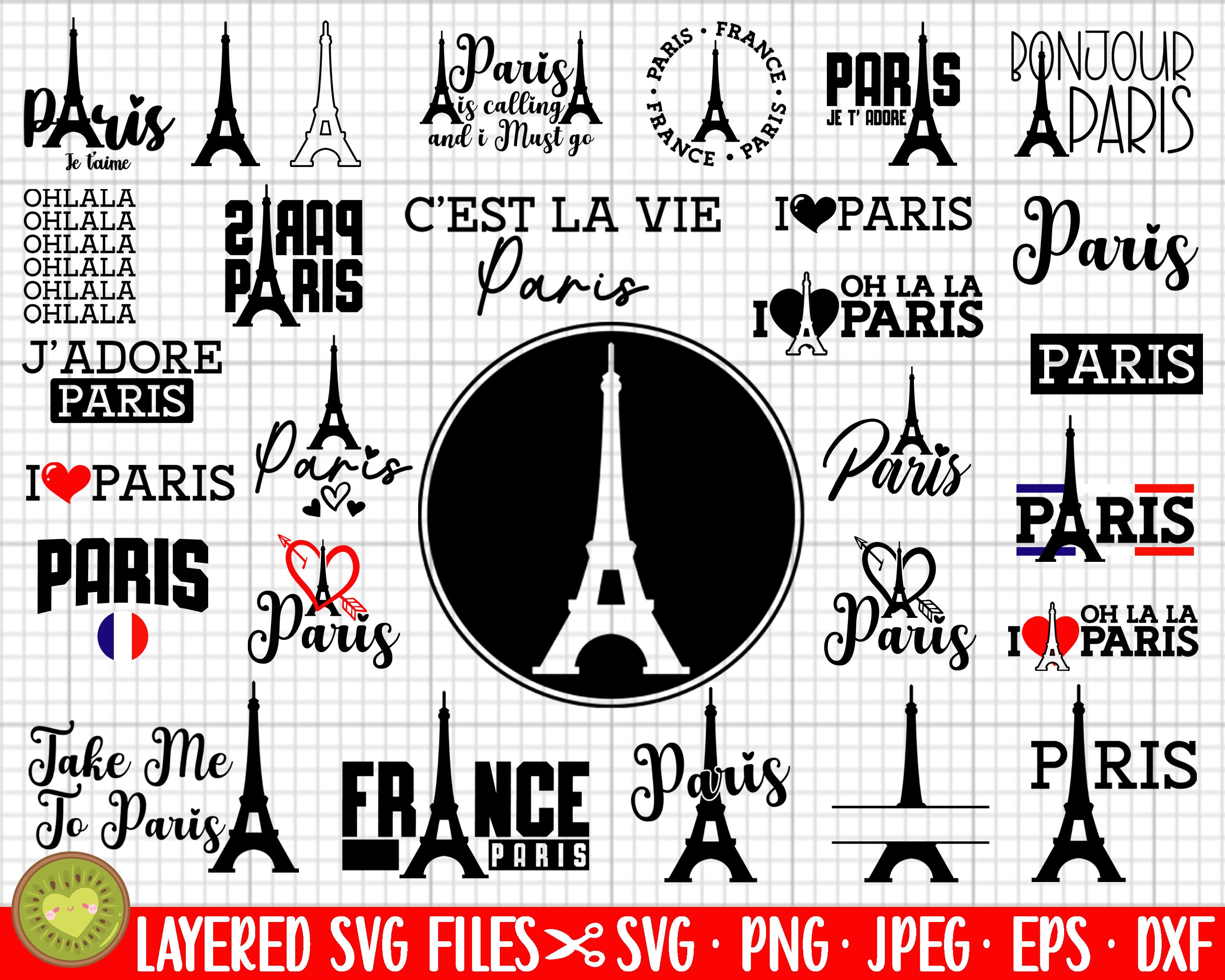 Paris Svg Cricut Paris Png Paris Design Bundle Commercial Use for ...