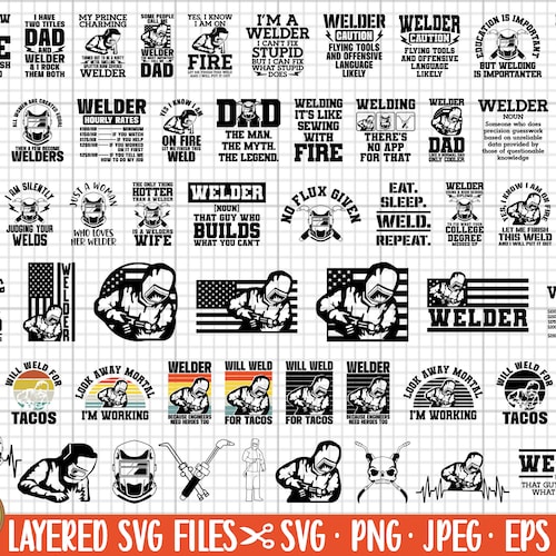 Welding Svg Bundle Welding Png Bundle Welding Designs Welder - Etsy