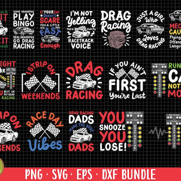 Drag Racing Svg - Etsy