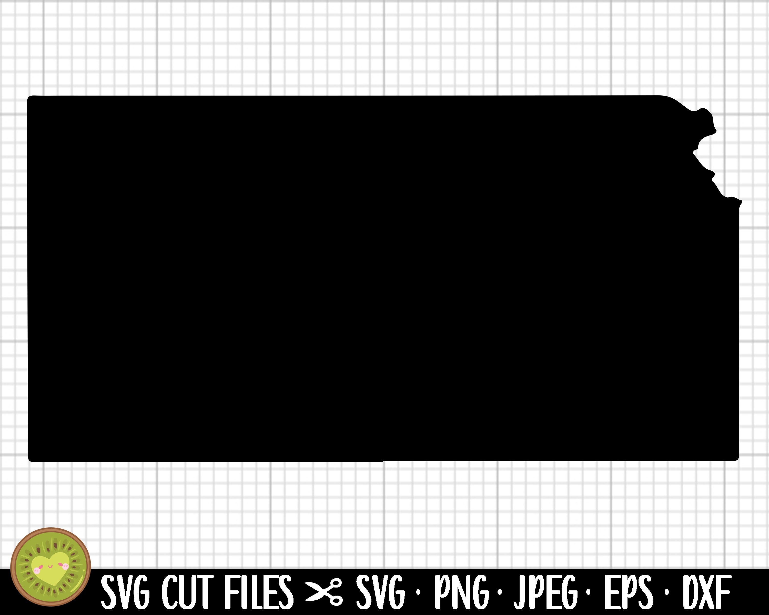 Kansas Silhouette Clipart Svg Png Eps Dxf Vector File Commercial Use - Etsy