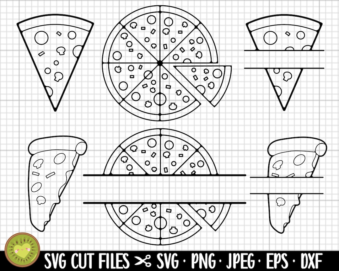 Pizza Clipart Pizza Designs Pizza Outline Pizza Badge Pizza Cut Files ...
