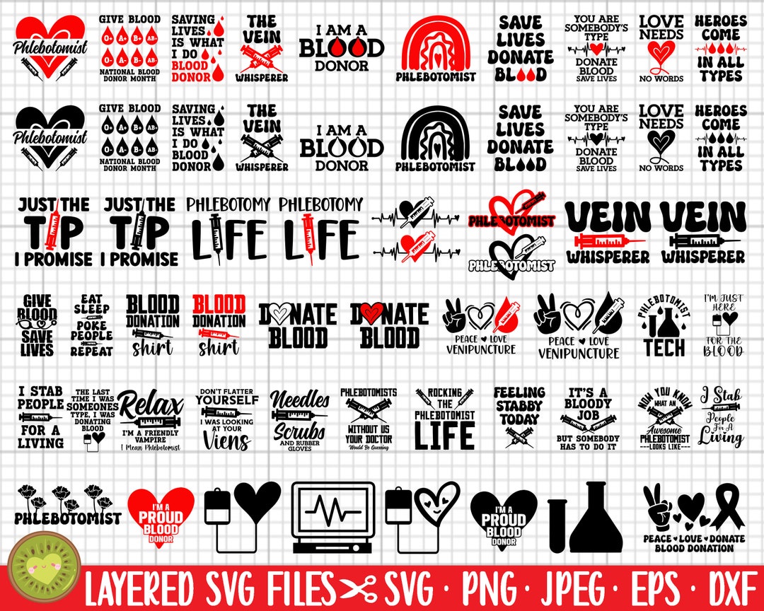 Blood Donation Svg Bundle Blood Donation Png Bundle Boold Donation ...