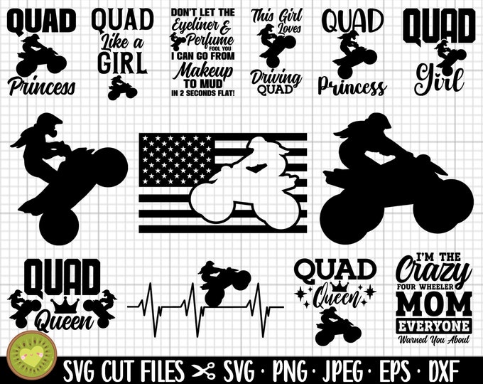 Ridin Dirty ATV 4 Wheeler Quad SVG PNG File - Etsy