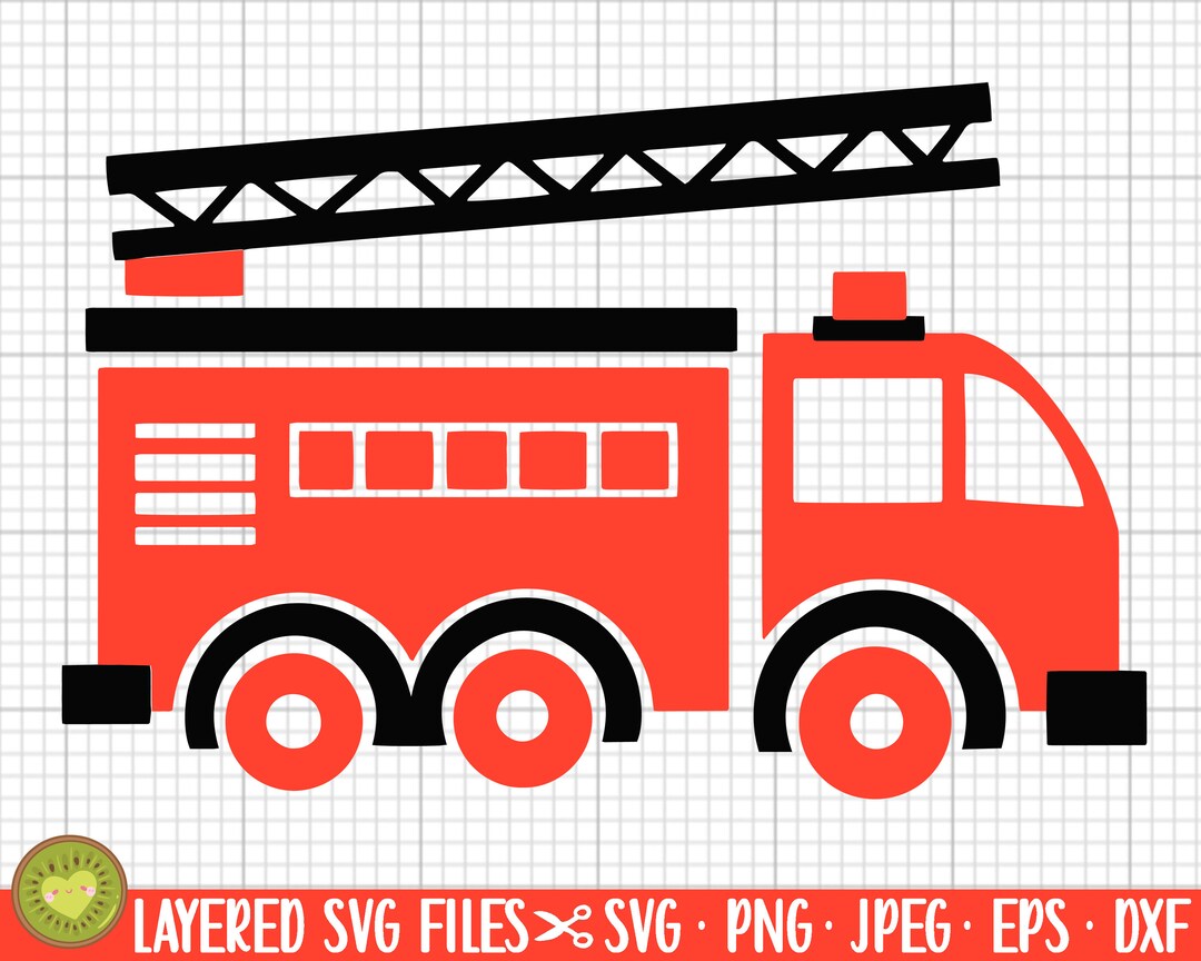 Fire Truck Svg - Etsy