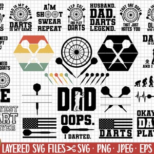 Darts Svg Bundle for Cricut Cut File Darts Png Shirt Design Bundle Jpeg ...
