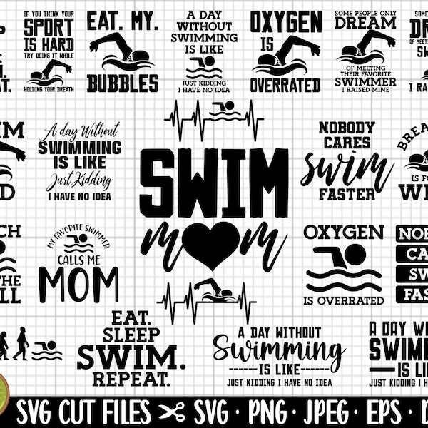 Swim Svg - Etsy