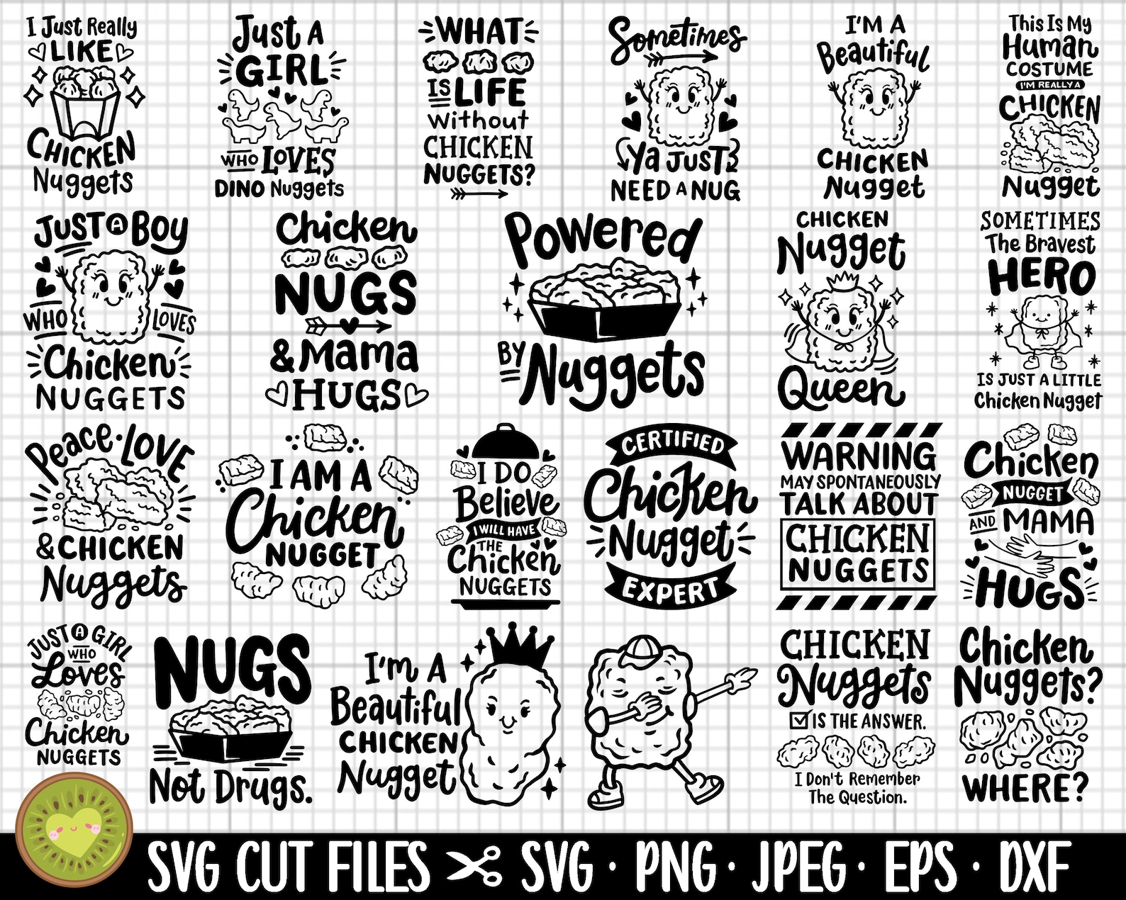 Chicken Nuggets Svg Png Bundle Cricut Chicken Nuggets Shirt Designs ...