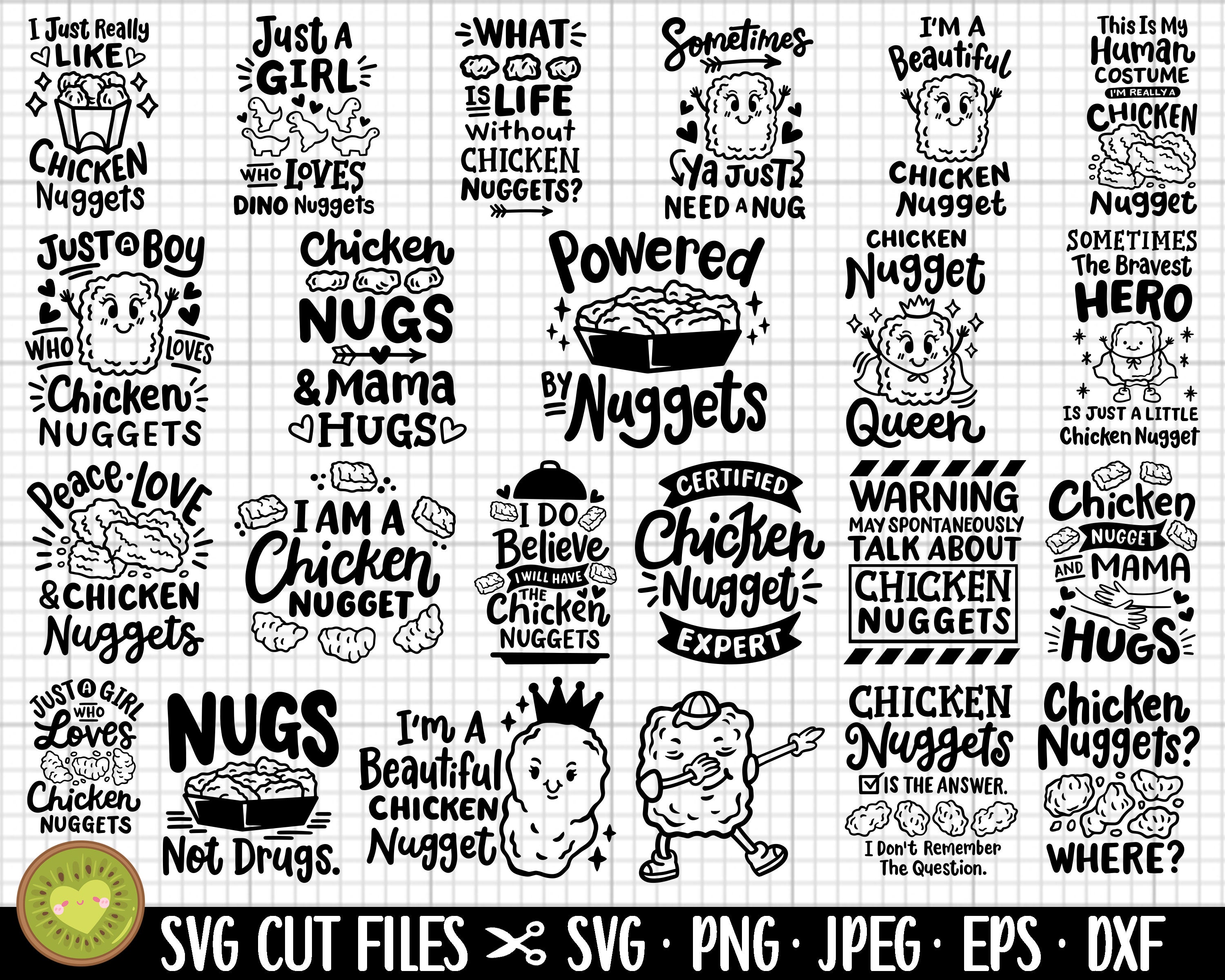 Chicken Nuggets Svg Png Bundle Cricut Chicken Nuggets Shirt Designs ...