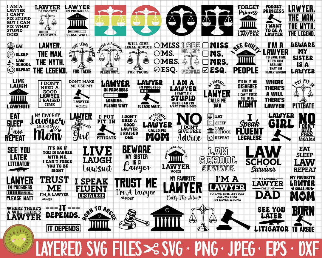 Lawyer Svg Bundle Lawyer Png Bundle Lawyer Cricut Cut File Vactor ...
