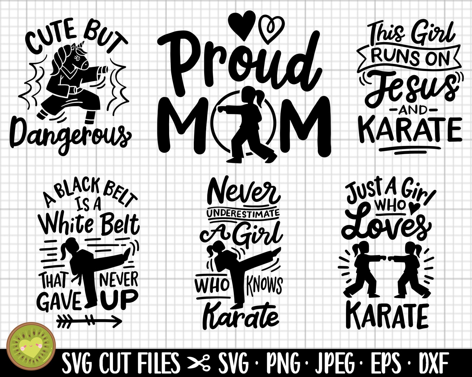 Karate Girl Svg Png Eps Dxf Cut Files Cricut Karate Girl Svg - Etsy