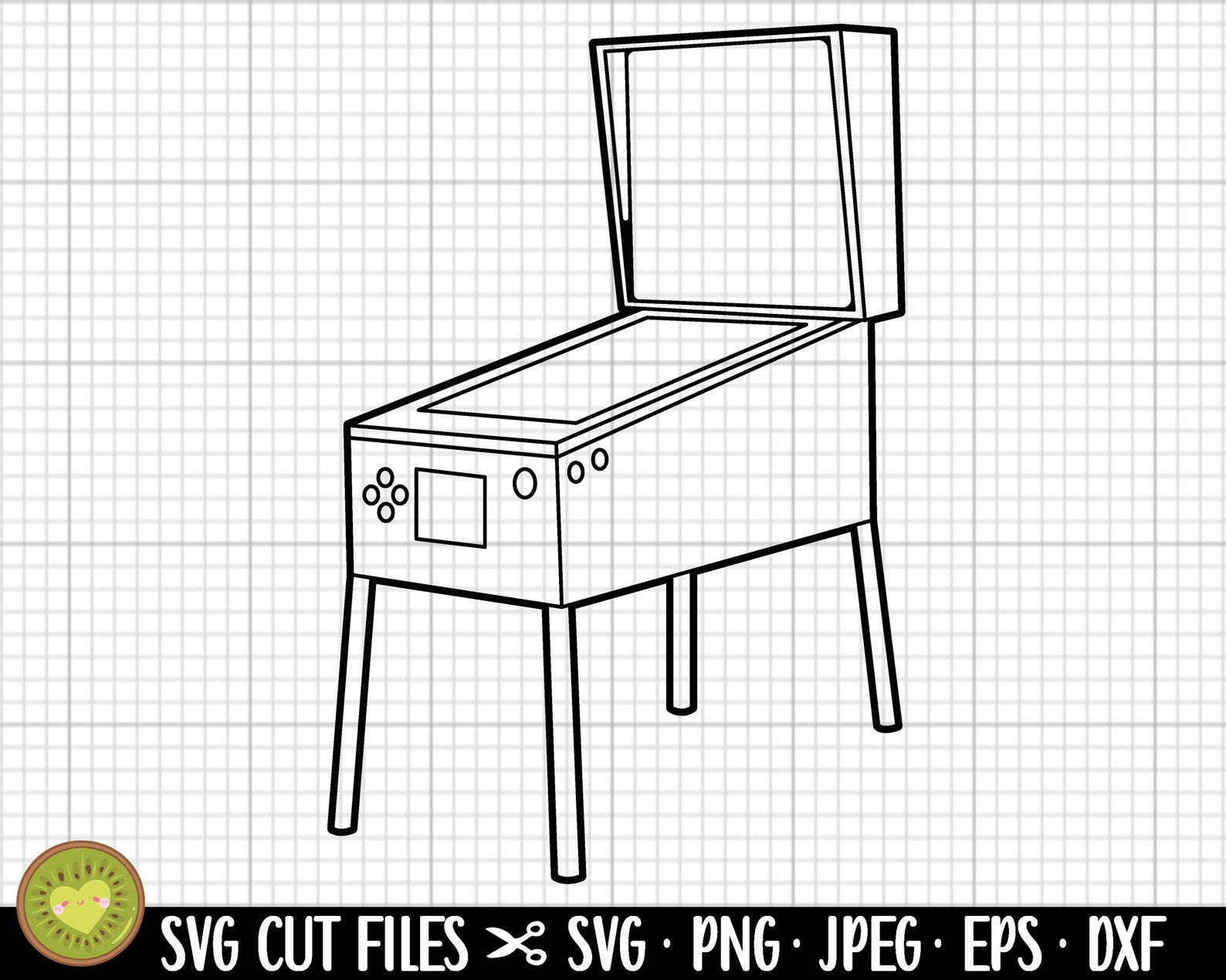 Pinball Machine Svg Png Vector Clipart Free Commercial Use - Etsy