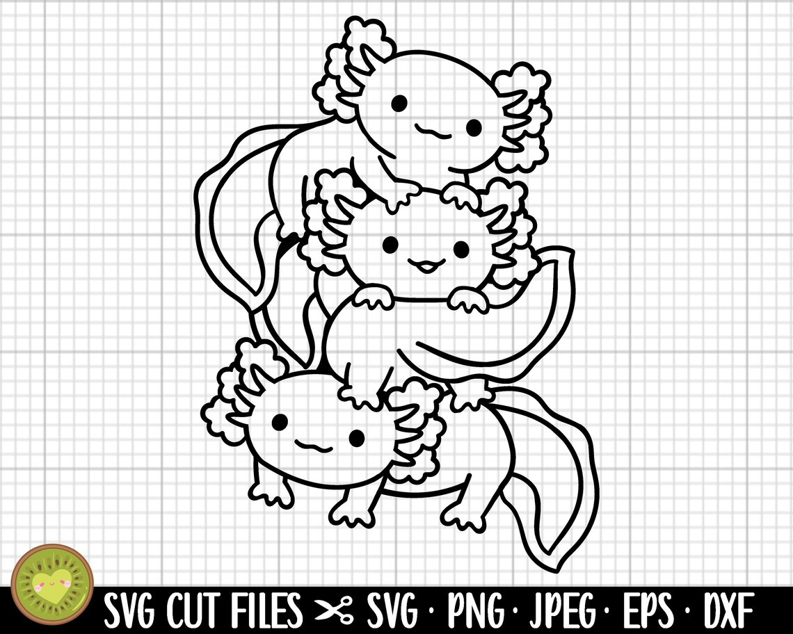 Axolotl Svg Axolotl Png Axolotl Clipart Commercial Use - Etsy Canada