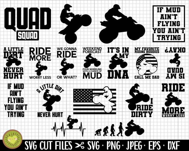 Atv Svg Atv Png Quad Svg Quad Png Four Wheeler Svg Four - Etsy