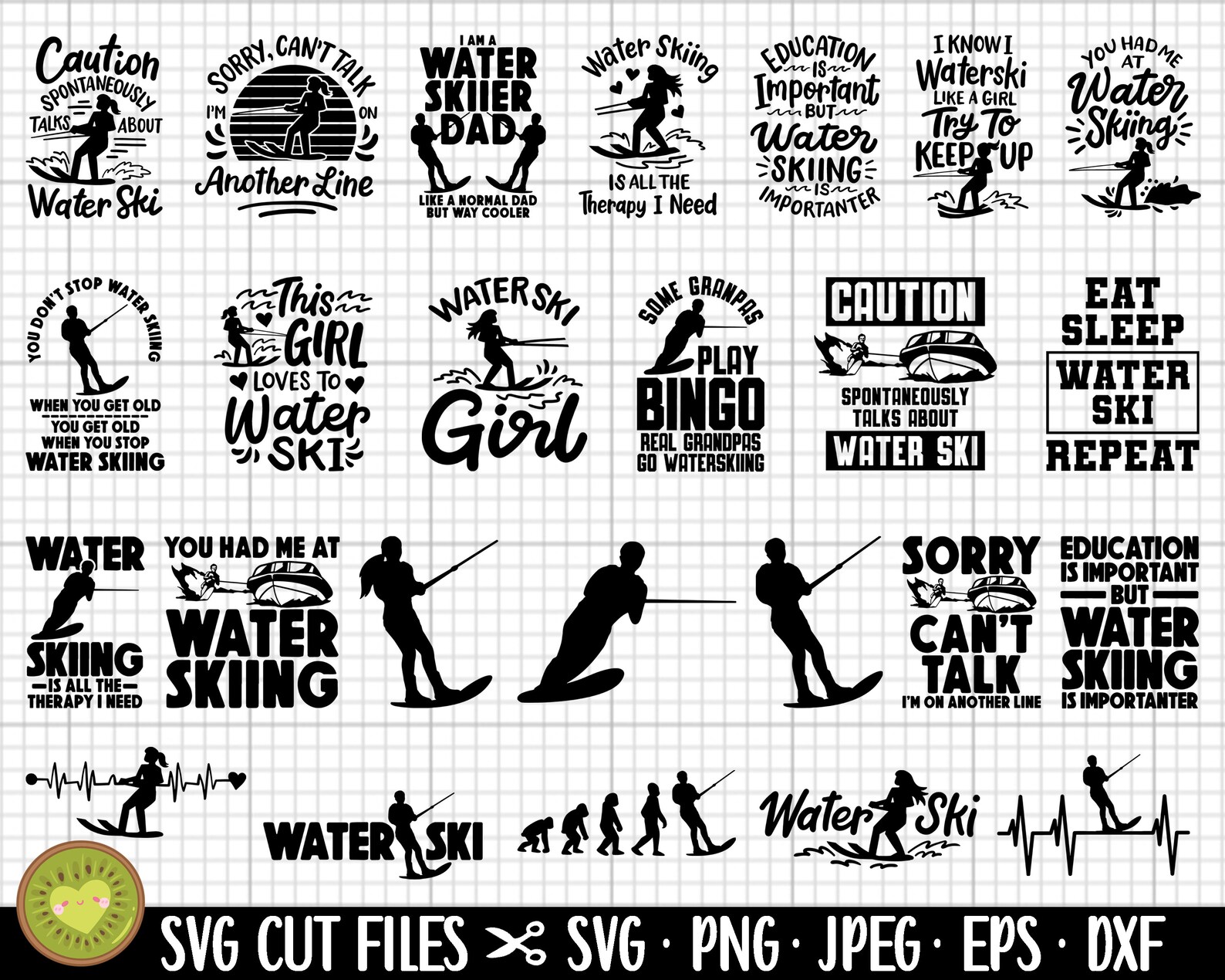 Water Ski Svg Water Ski Png Waterski Svg Png Bundle Cricut Cut File ...