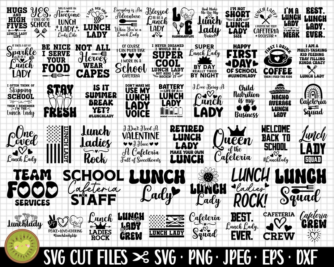Lunch Lady Svg Bundle Lunch Lady Png Bundle Lunch Lady Shirt Design ...