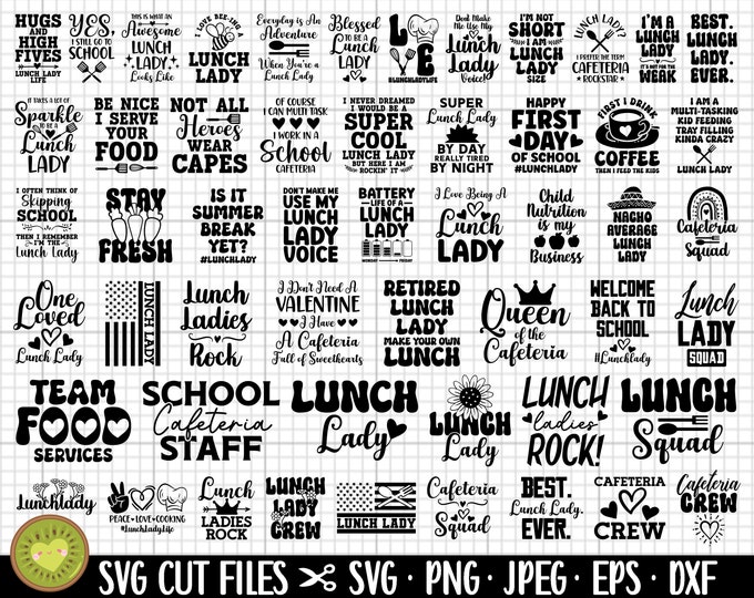 Lunch Lady School Cook Food Service Worker Cafeteria Crew Digital PNG ...