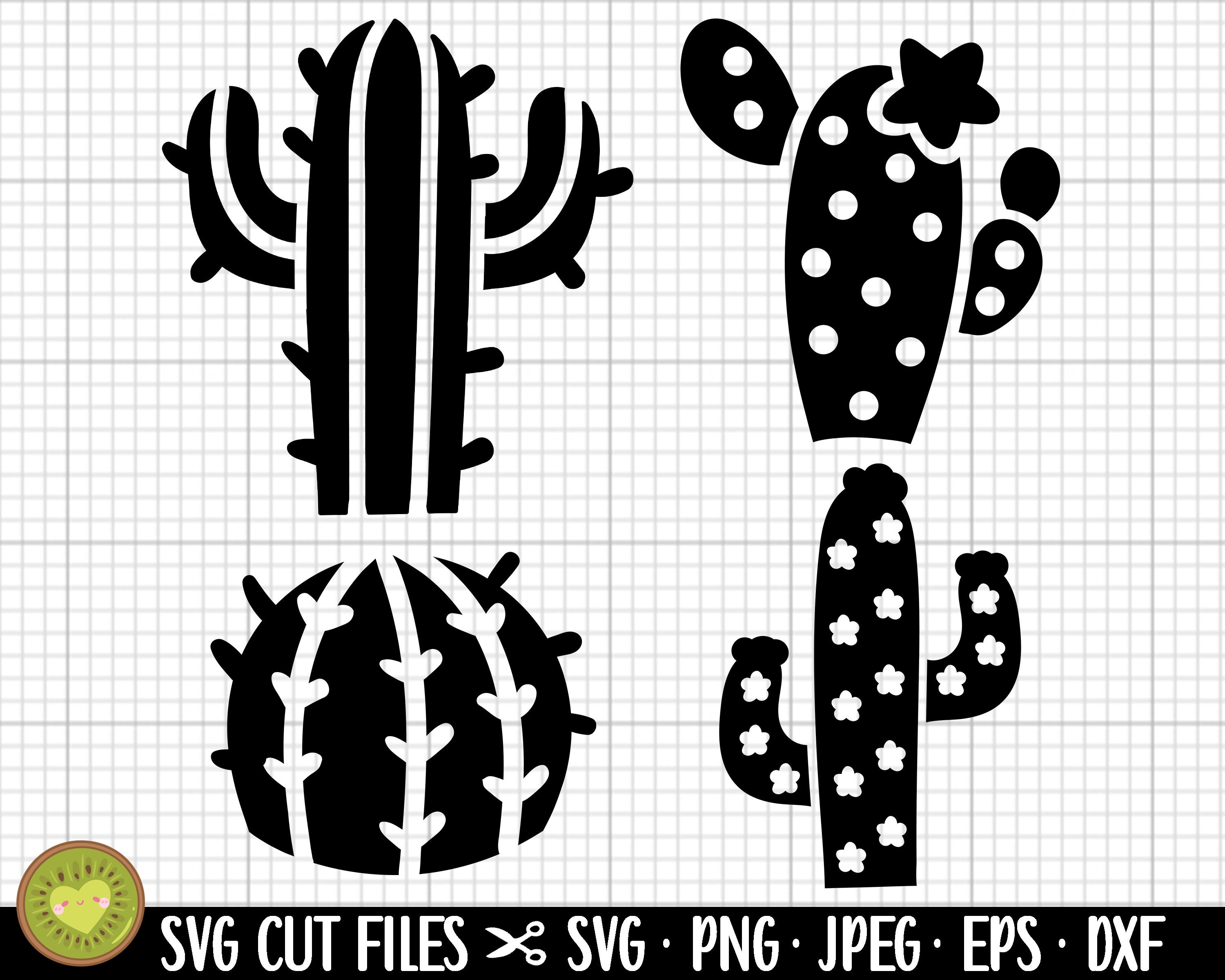 Cactus Svg Bundle Cactus Png Bundle Cactus Silhouette Cactus Vector ...