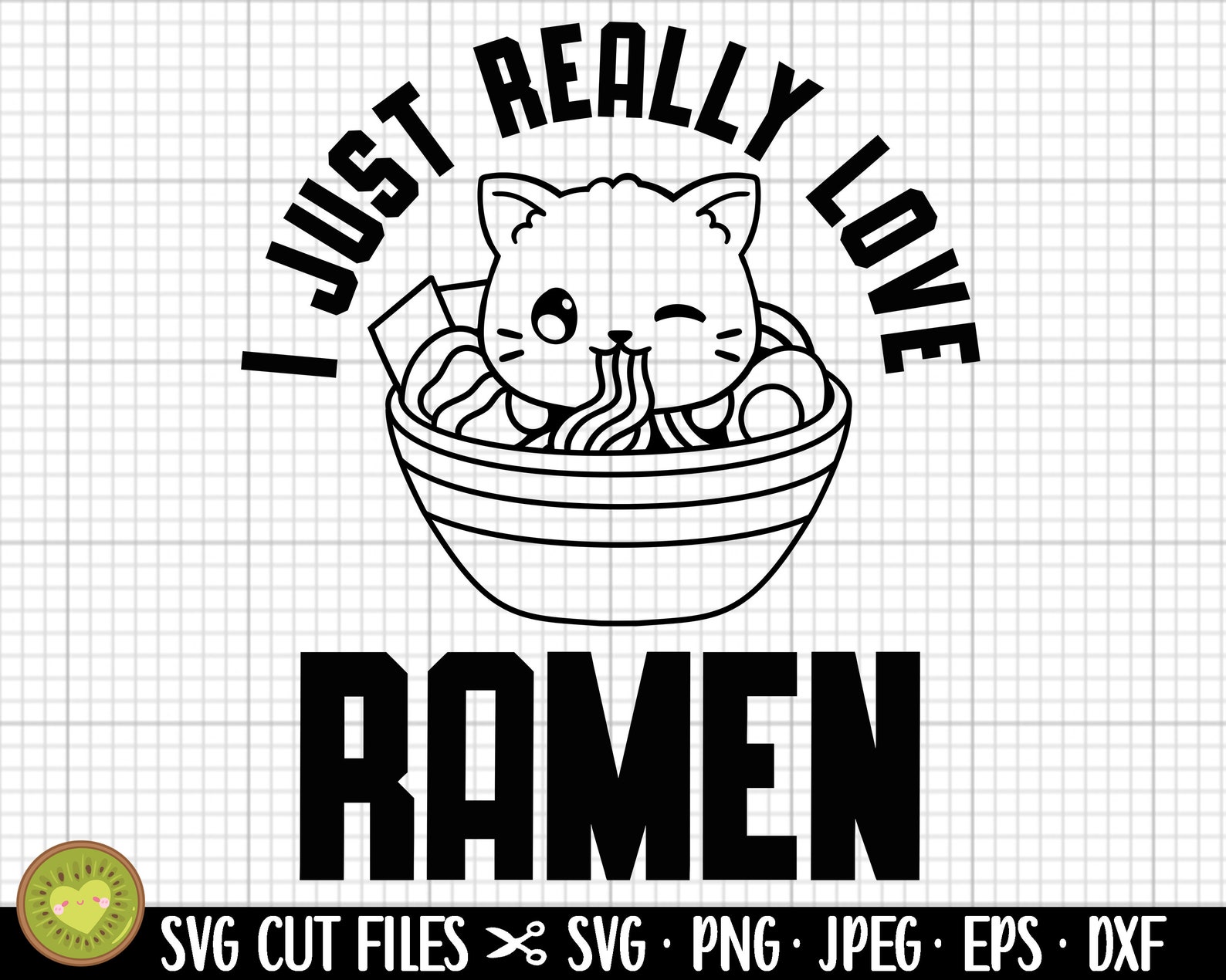 Ramen Svg Png Ramen Cat Svg Png Kawaii Neko Svg Png Eps Dxf Jpeg Cut ...