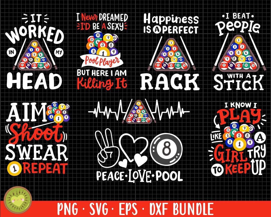 Billiards Png Billiards Svg Pool Png Bundle Sublimination Free ...