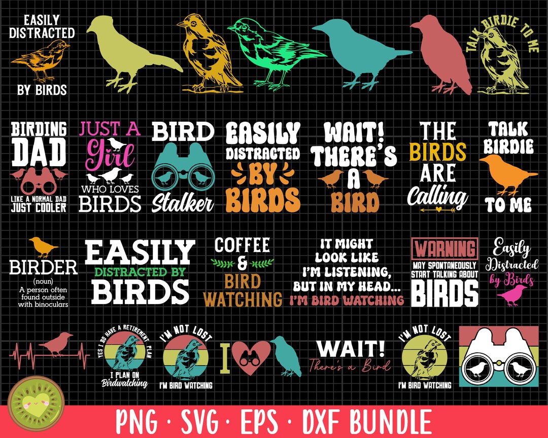 Birdwatching Bird Watching Png Svg Shirt Design Bundle Commercial Use ...