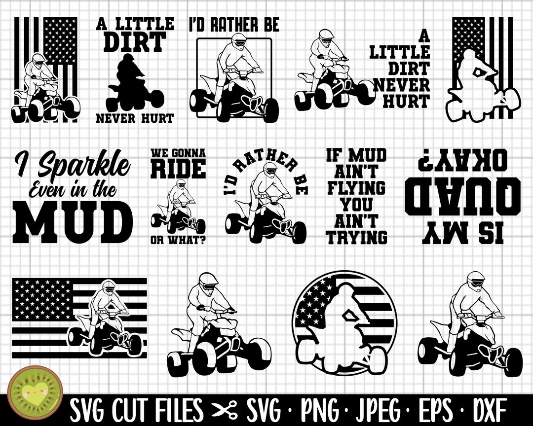 Quad Svg Bundle, Quad Png Bundle, Four Wheeler Svg Bundle, Four Wheeler ...