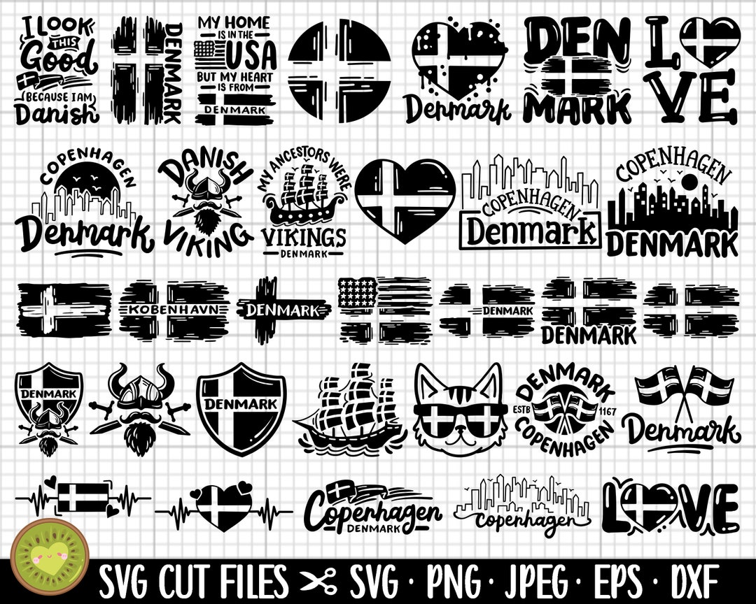 Denmark Svg Bundle Cricut Denmark Png Bundle Free Commercial Use