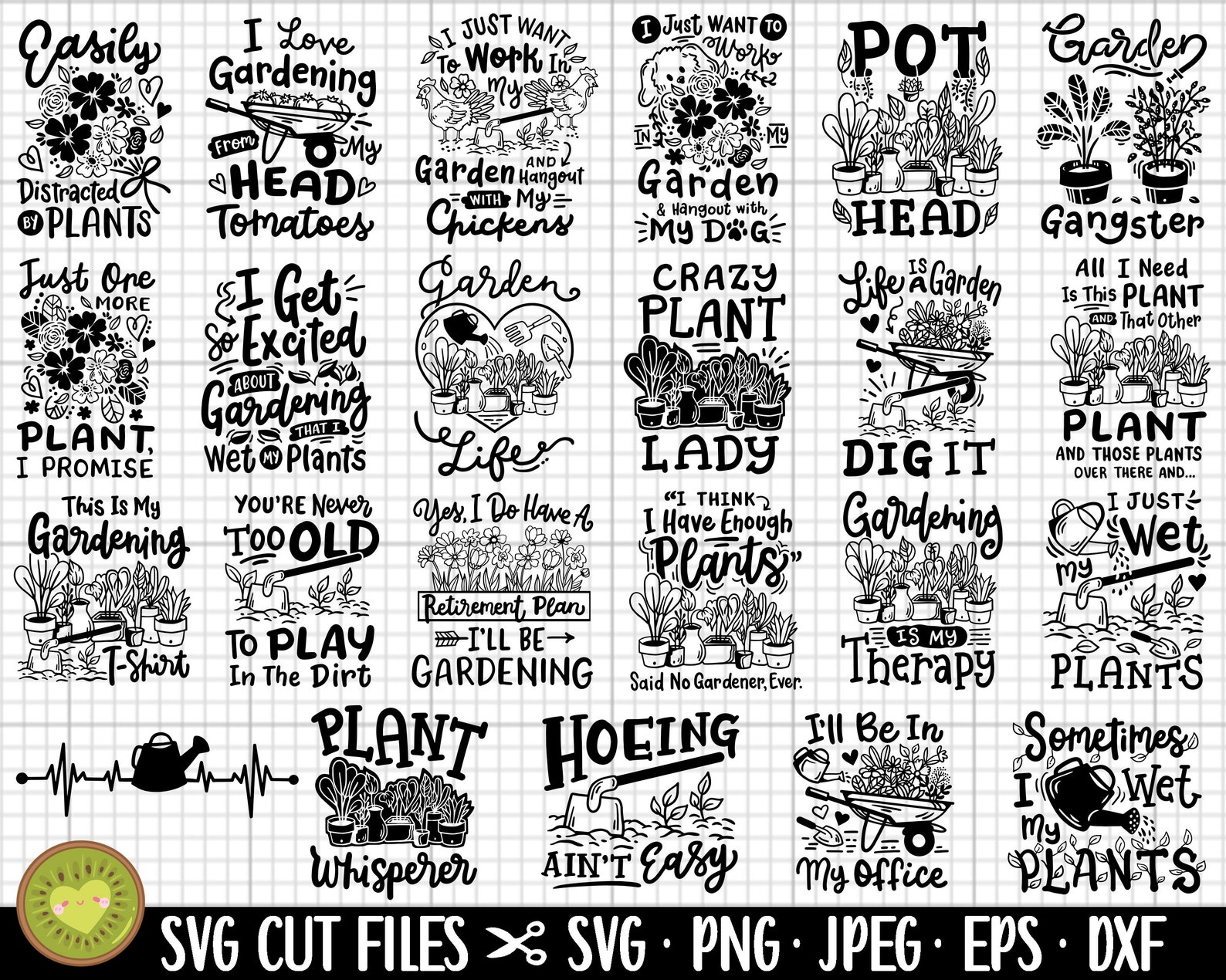 Gardening Svg Bundle Cricut Cut Files Gardener Svg Bundle Gardening Png ...