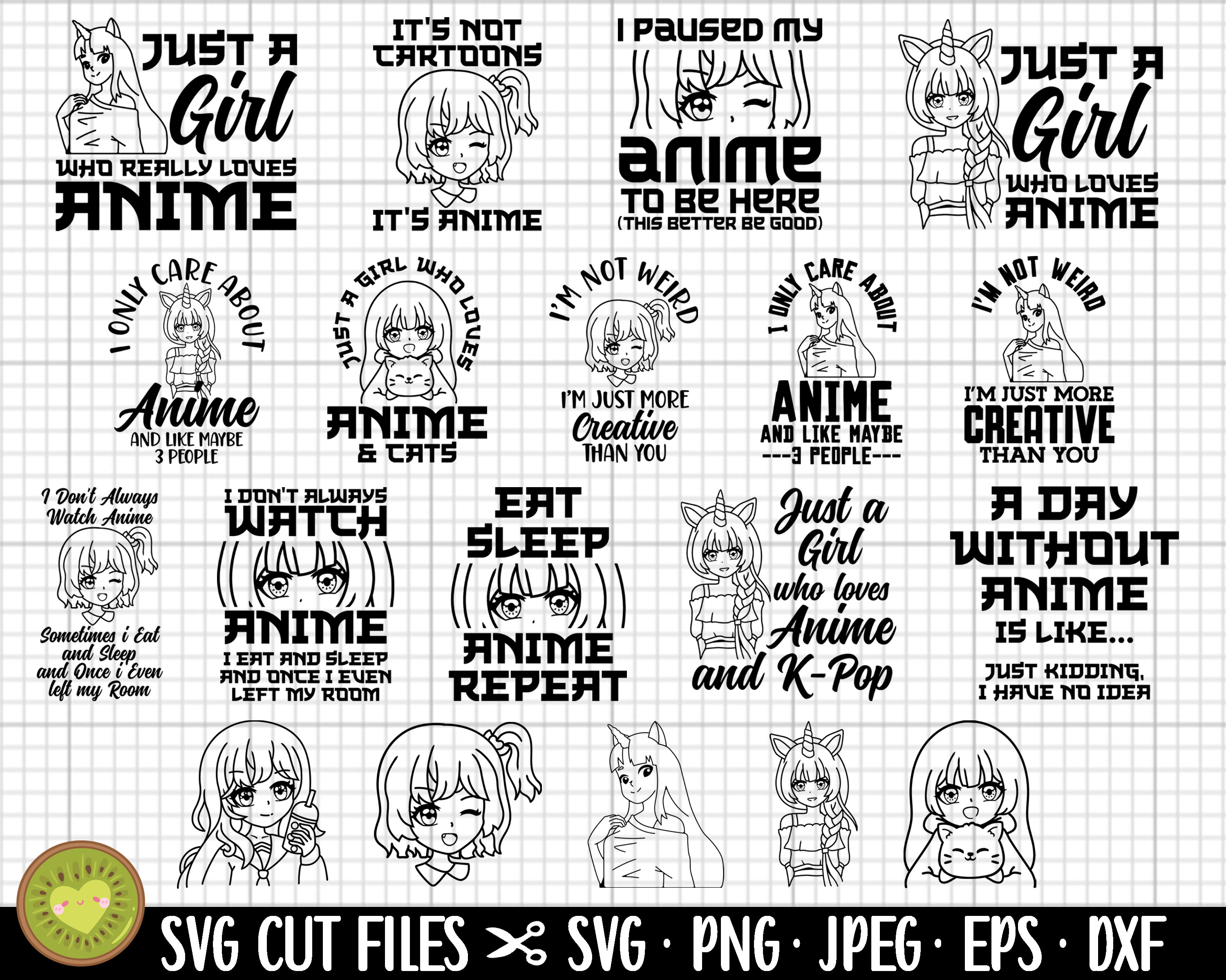 Anime Svg Bundle Anime Png Bundle Anime Shirt Designs Svg Png - Etsy UK