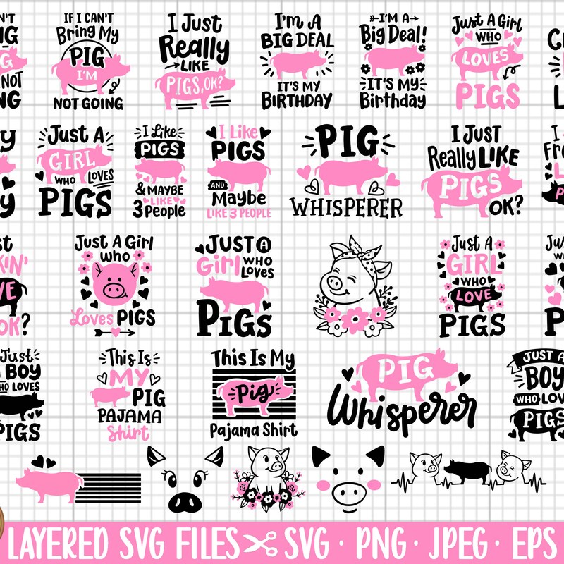 Pig Sticker Quote - Etsy UK