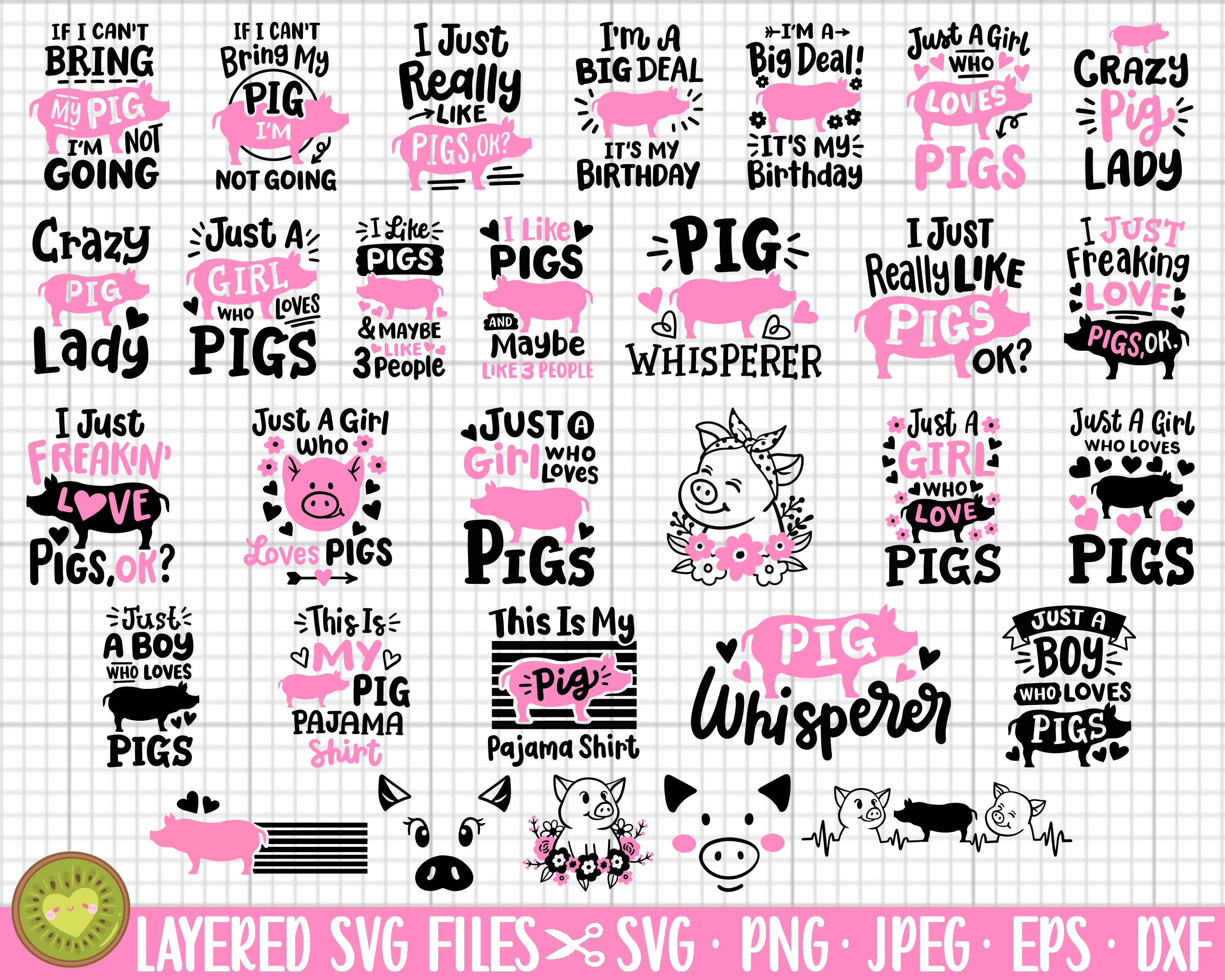 Pigs Svg Bundle Pig Png Bundle Pig Cricut Cut File Cutting - Etsy UK
