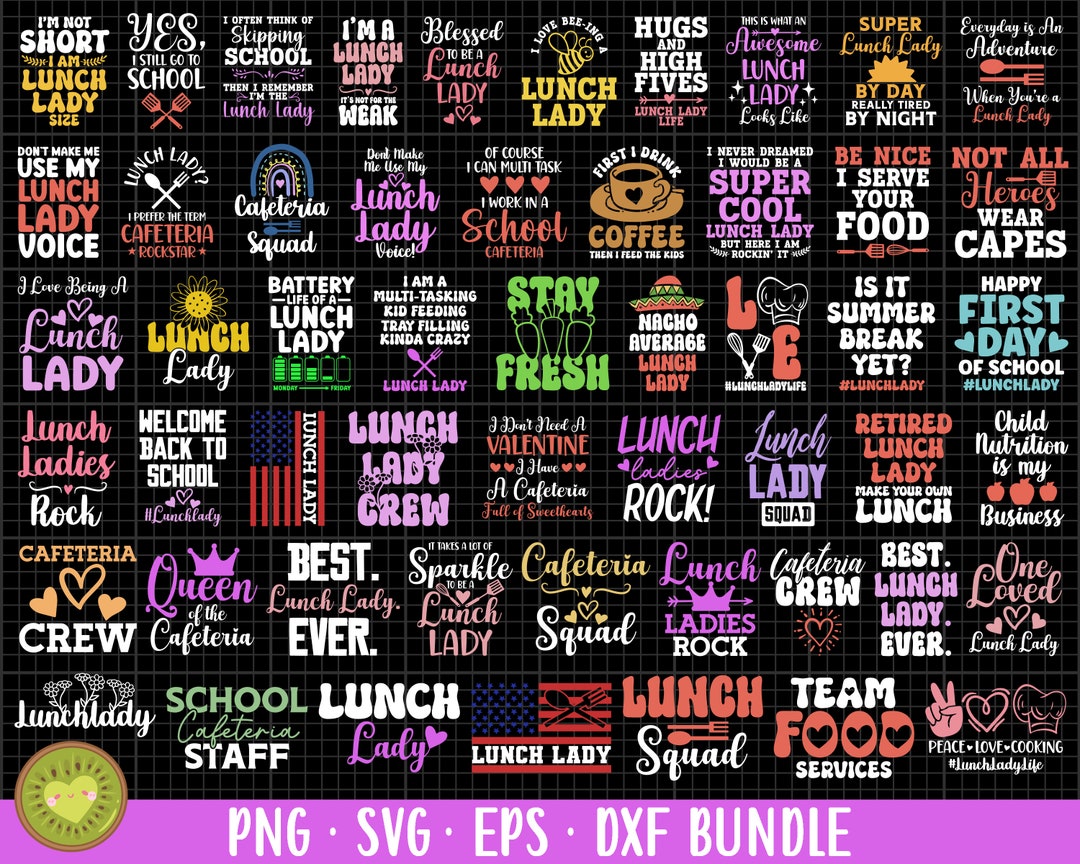 Lunch Lady Png Lunch Lady Svg Lunch Lady Sublimination Shirt Design ...